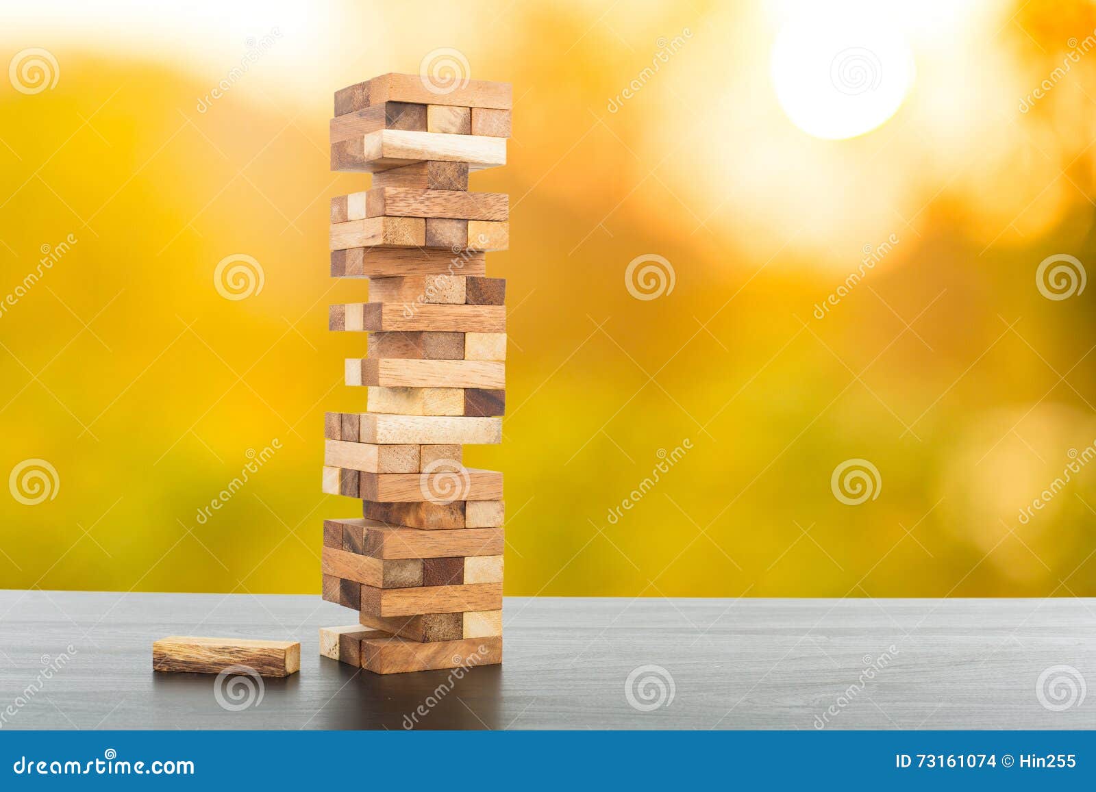 Wood jenga game stock photo. Image of danger, leadership - 73161074