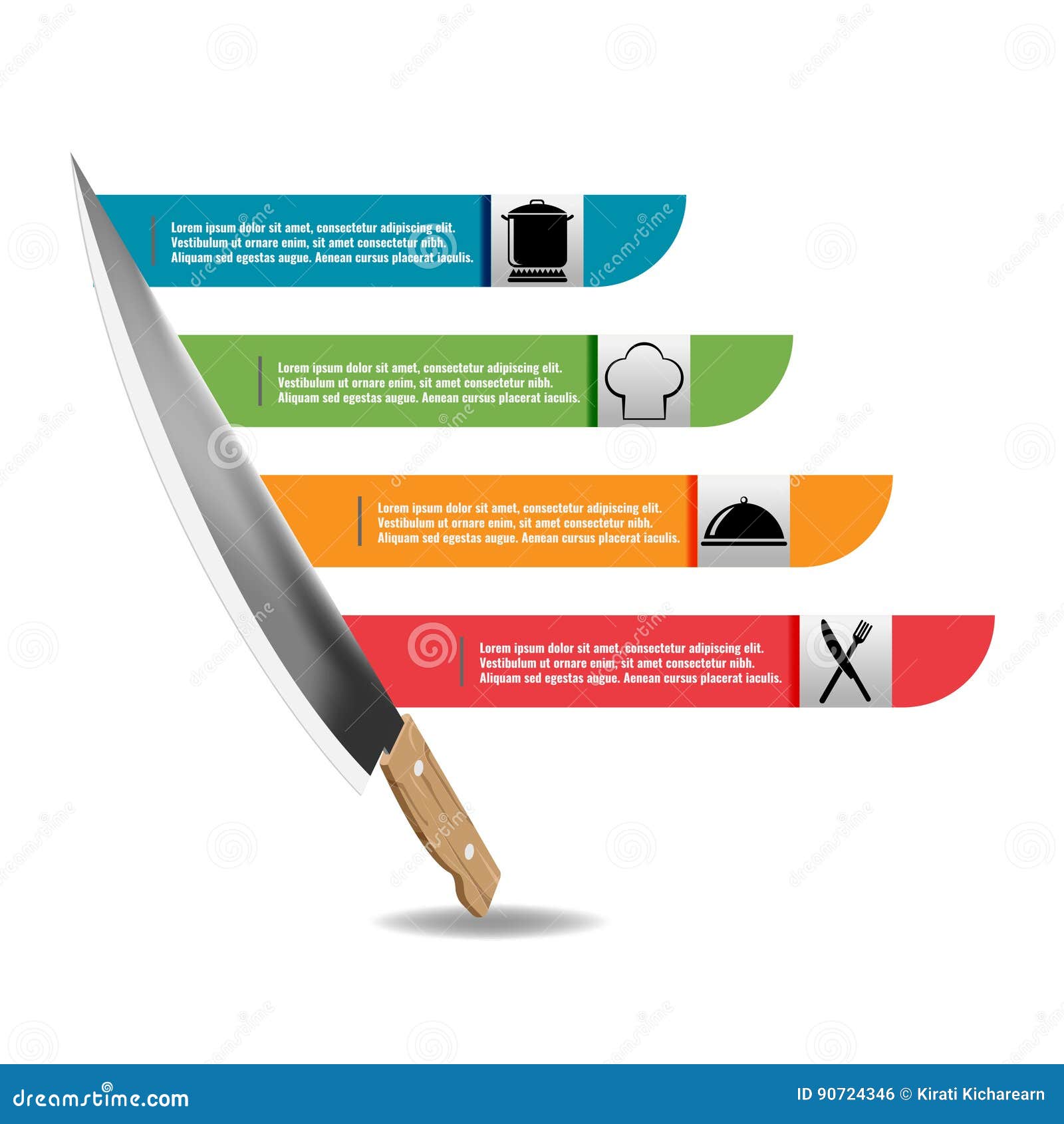 Wood Kitchen Knife Graphic Template Stock Illustration - Illustration ...