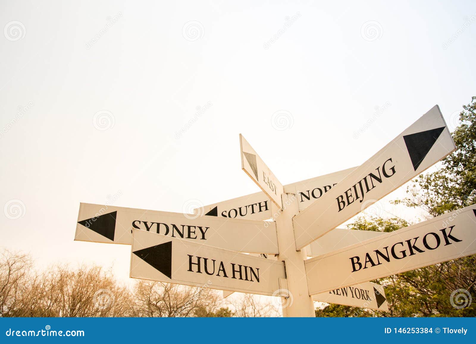 Wood Label Guide City Signboard Stock Photo - Image of shanghai, empty ...