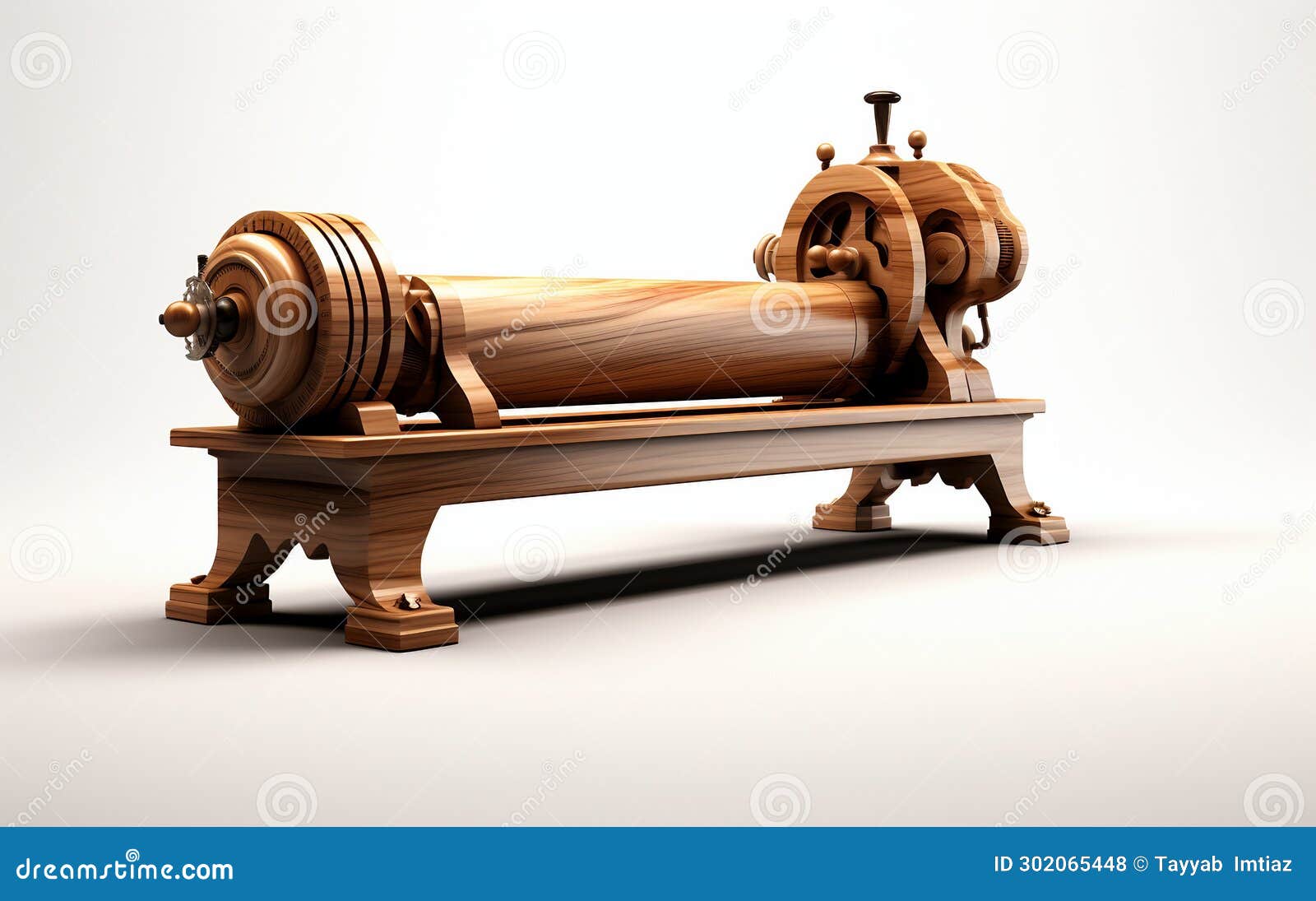 Wood Lathe Machine Isolated On Transparent Background. Royalty-Free ...