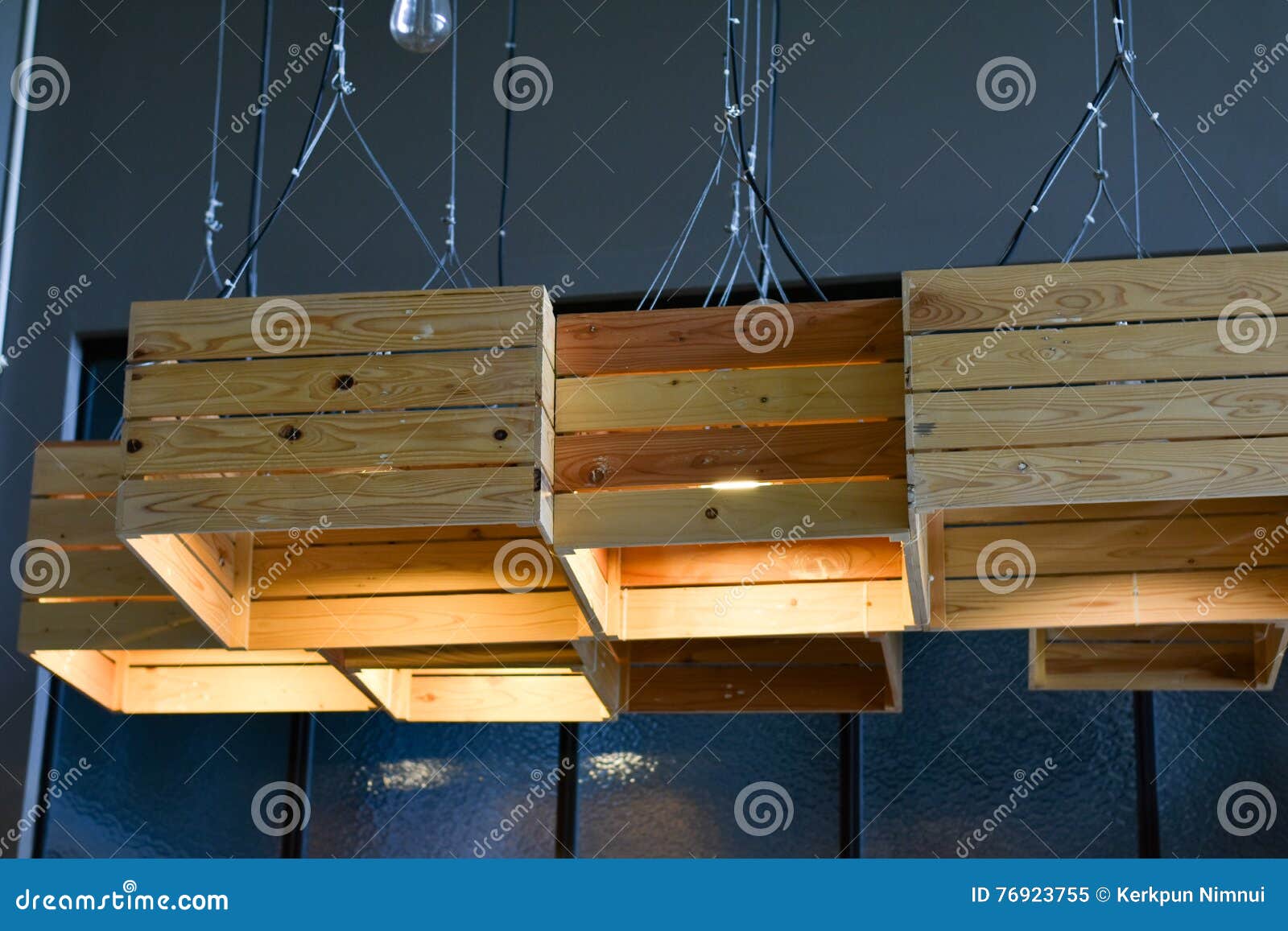 Wood Light Box. stock image. Image of interior, black - 76923755