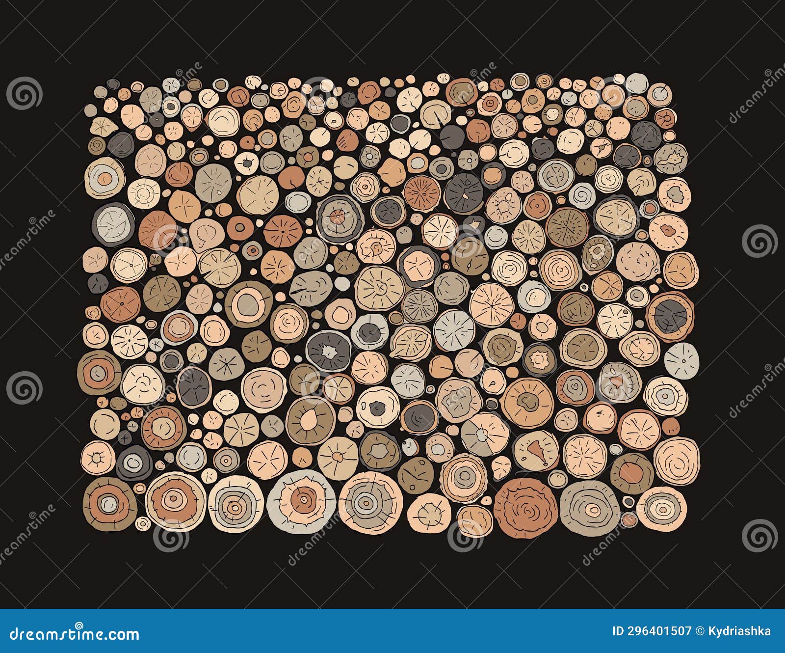 Wood Log Background for Your Design. Vector Illustration Stock Image ...