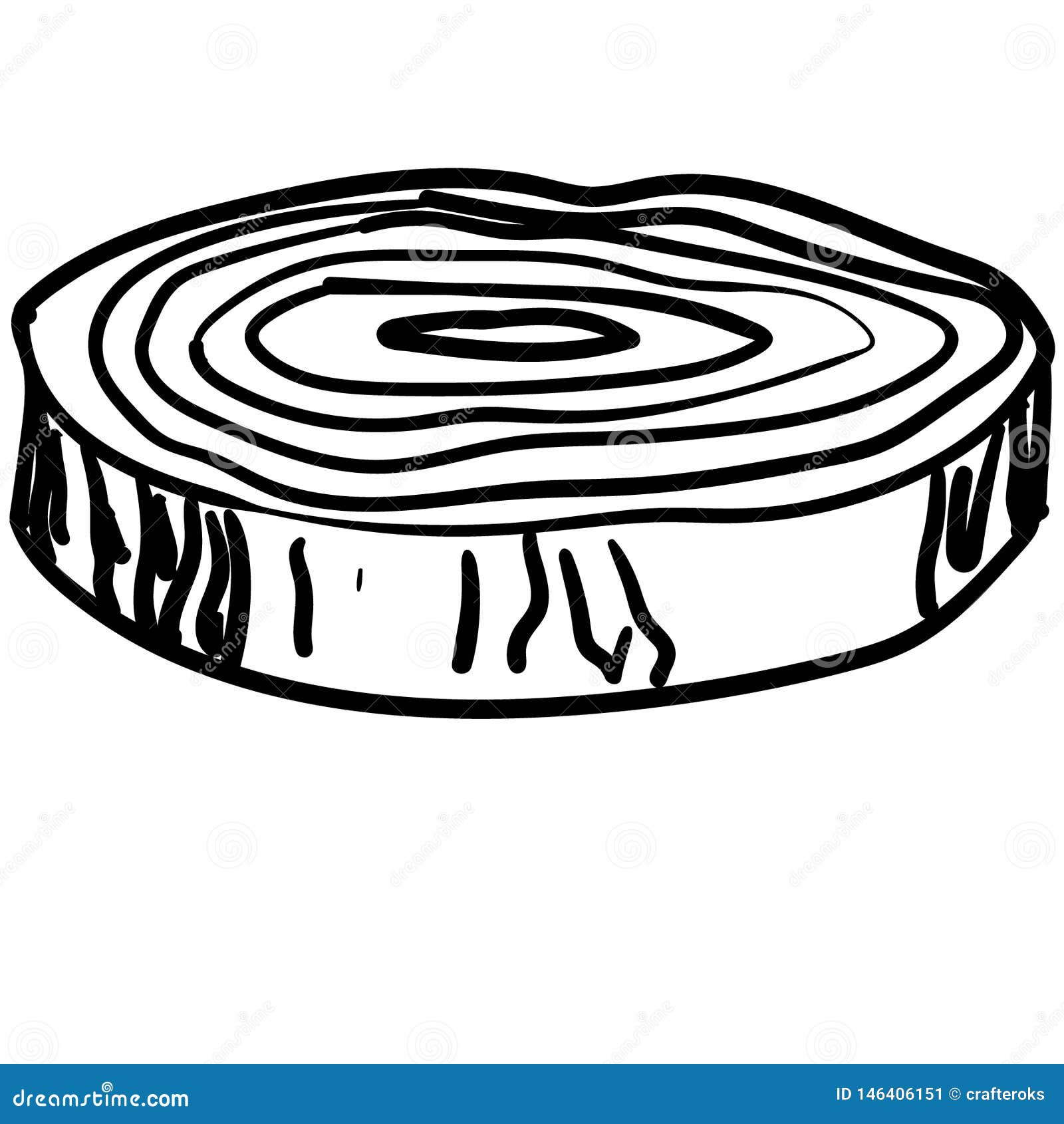 Wood Log Illustration by Crafteroks Stock Vector - Illustration of chop ...