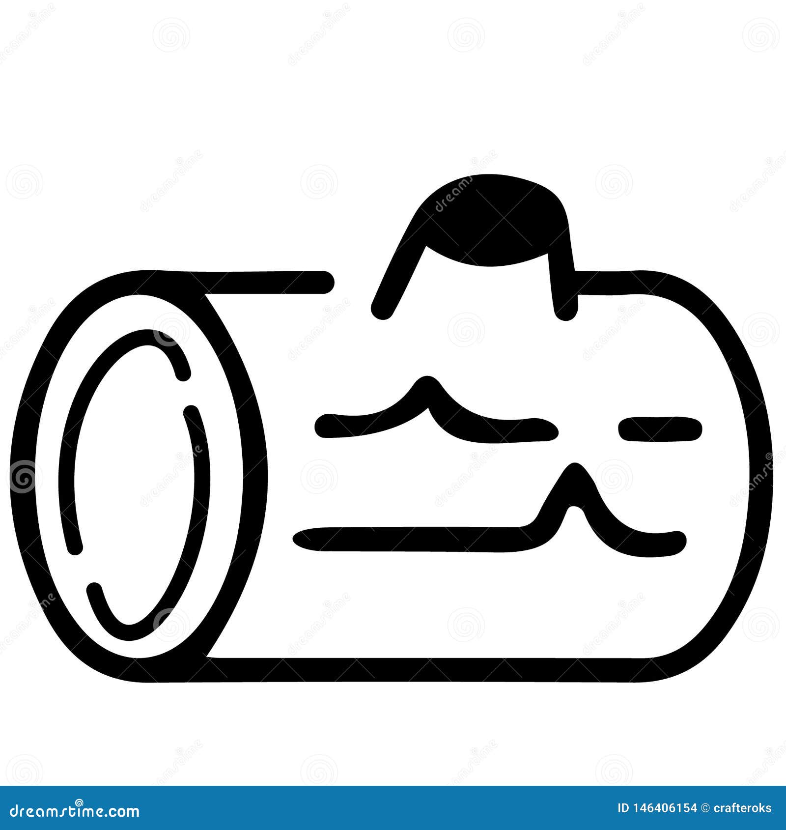 Wood Log Illustration by Crafteroks Stock Vector - Illustration of icon ...