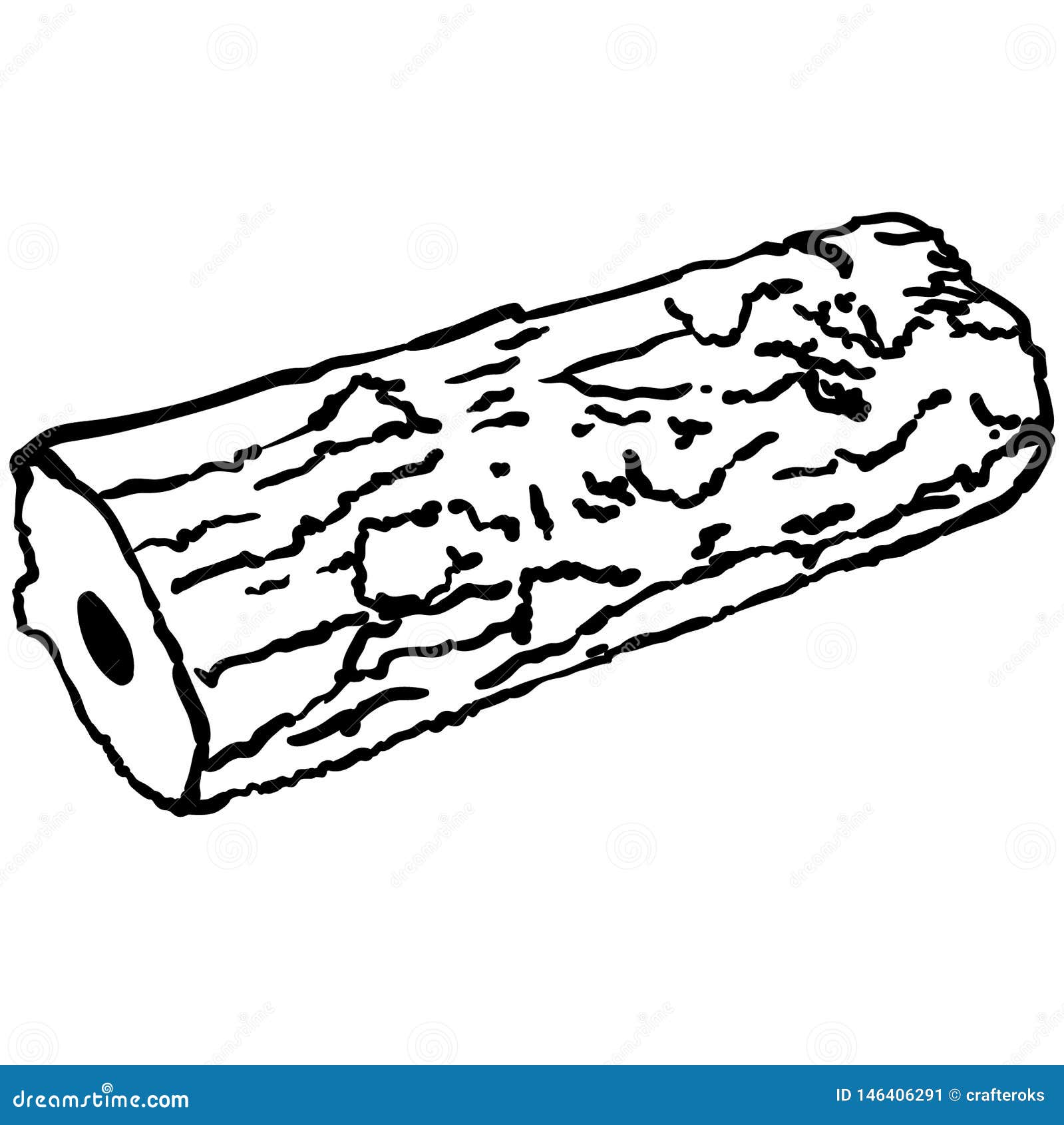 Wood Log Illustration by Crafteroks Stock Vector - Illustration of chop ...