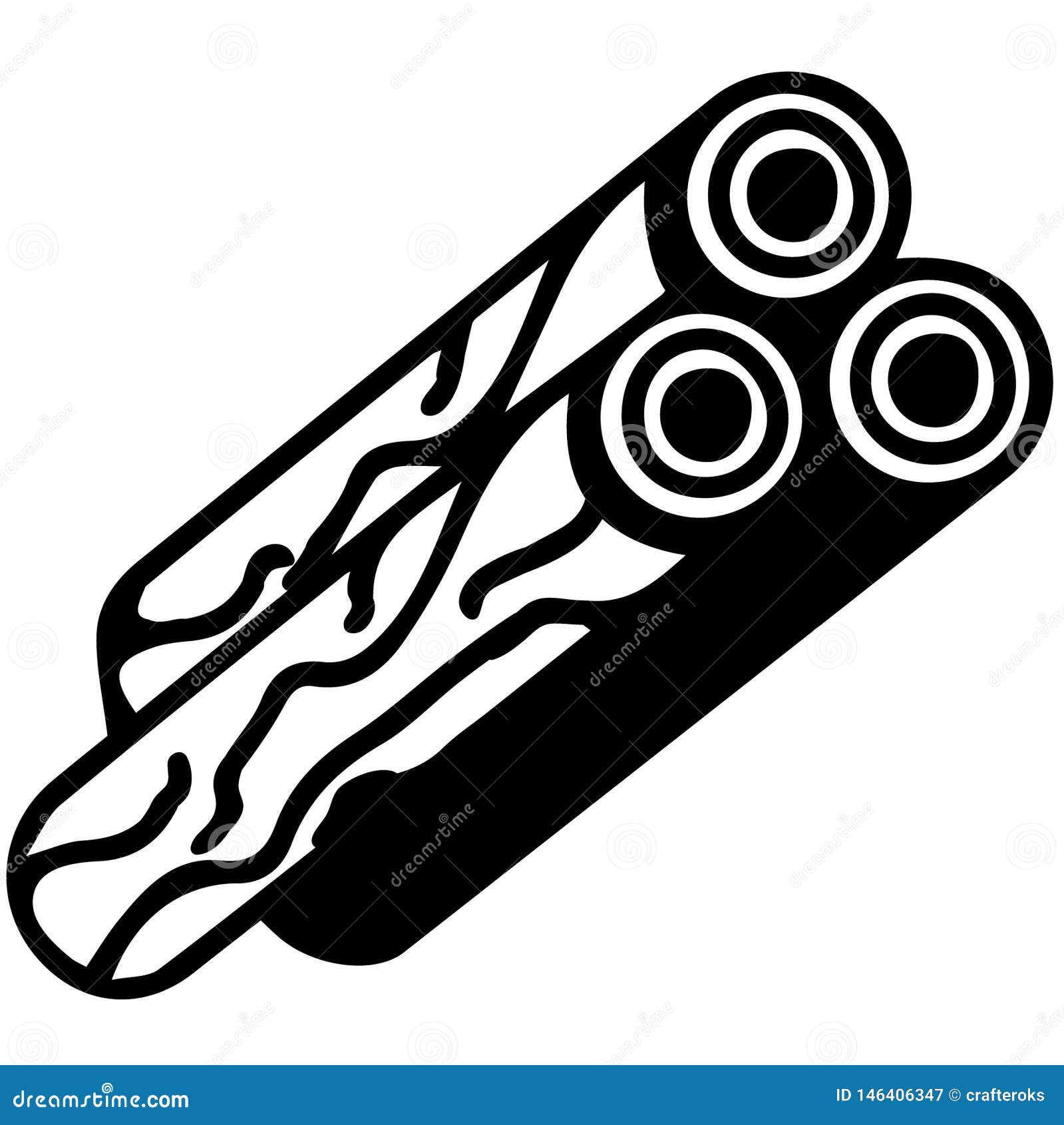 Wood Log Illustration by Crafteroks Stock Vector - Illustration of icon ...
