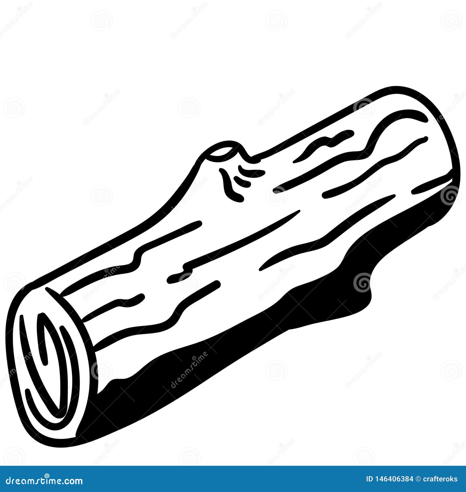 Wood Log Illustration by Crafteroks Stock Vector - Illustration of ...