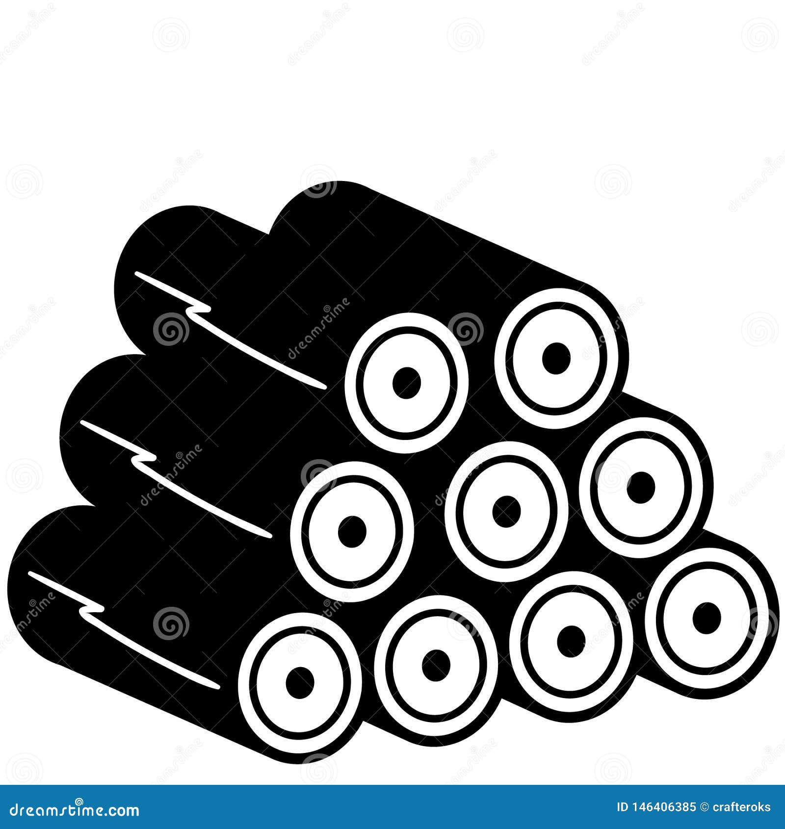 Wood Log Illustration by Crafteroks Stock Vector - Illustration of ...
