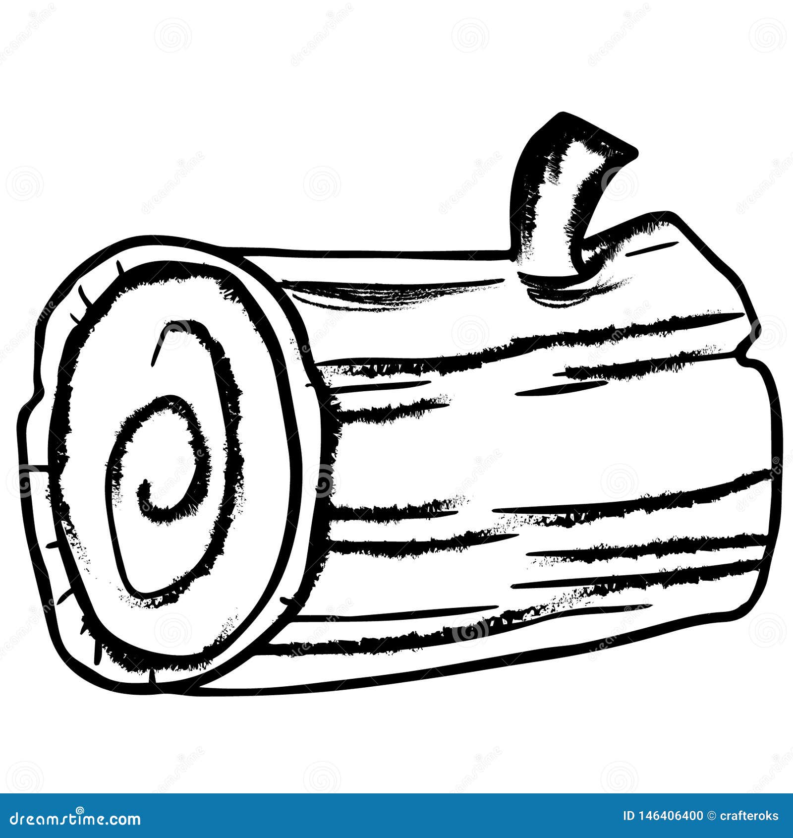 Wood Log Illustration by Crafteroks Stock Vector - Illustration of wood ...