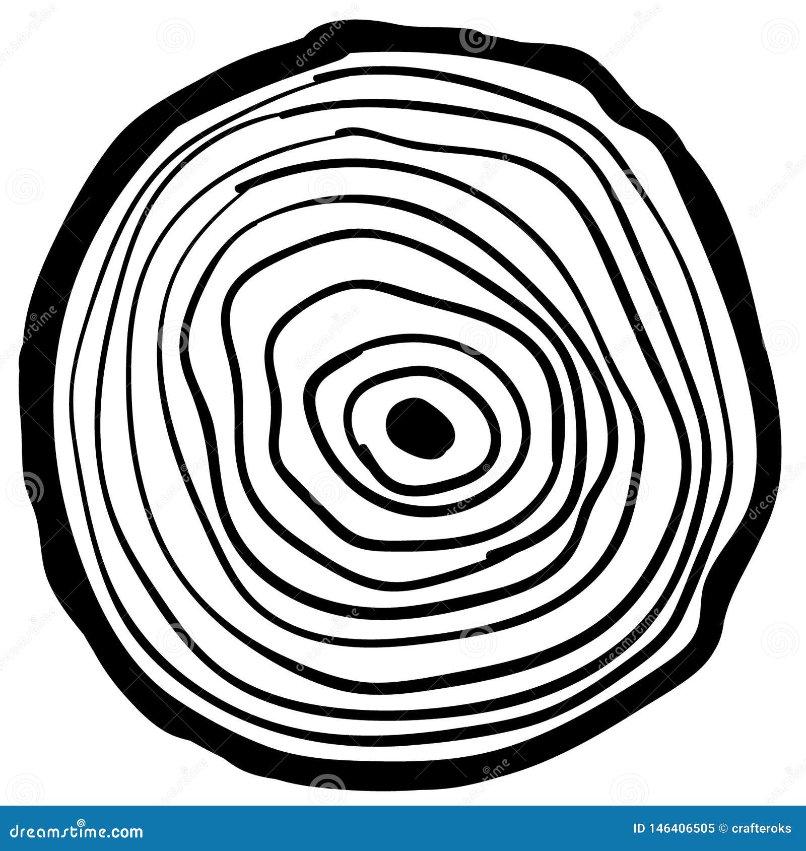 Wood Log Illustration by Crafteroks Stock Vector - Illustration of chop ...