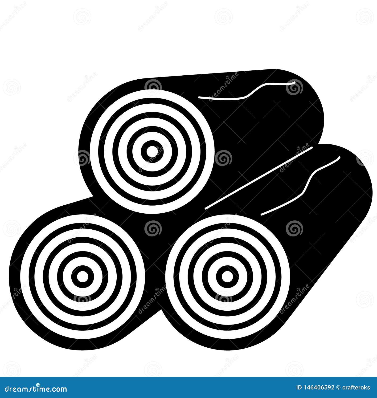 Wood Log Illustration by Crafteroks Stock Vector - Illustration of ...