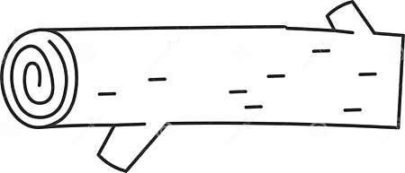Wood Log Outline stock illustration. Illustration of line - 290117085