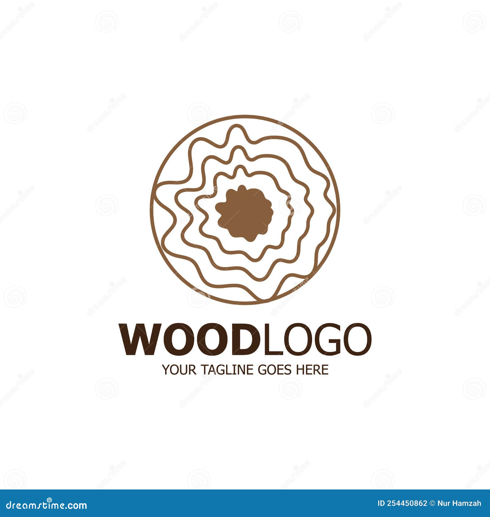 Wood Logo Based Design Vector Template Stock Vector - Illustration of ...