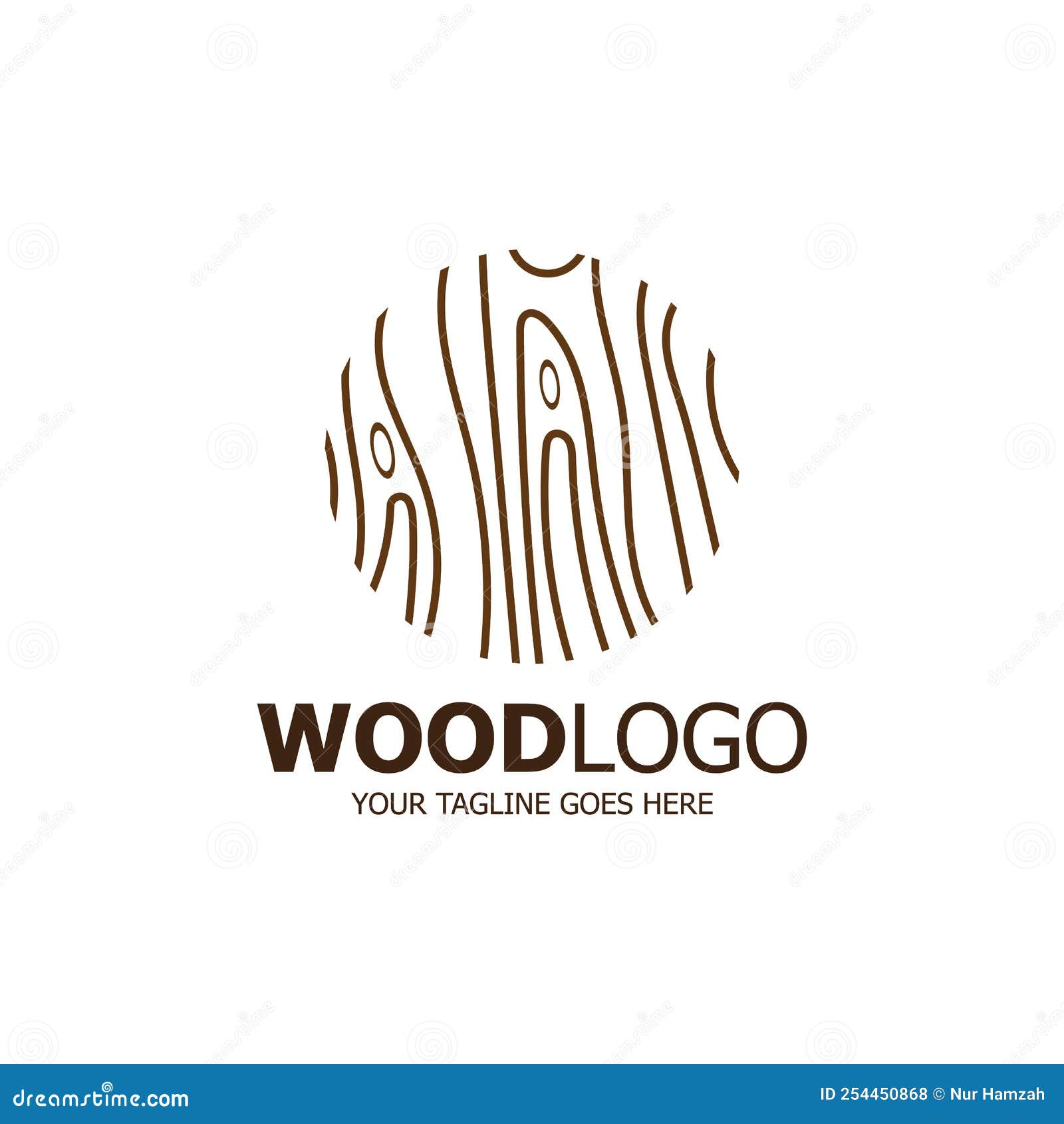 Wood Logo Based Design Vector Template Stock Vector - Illustration of ...