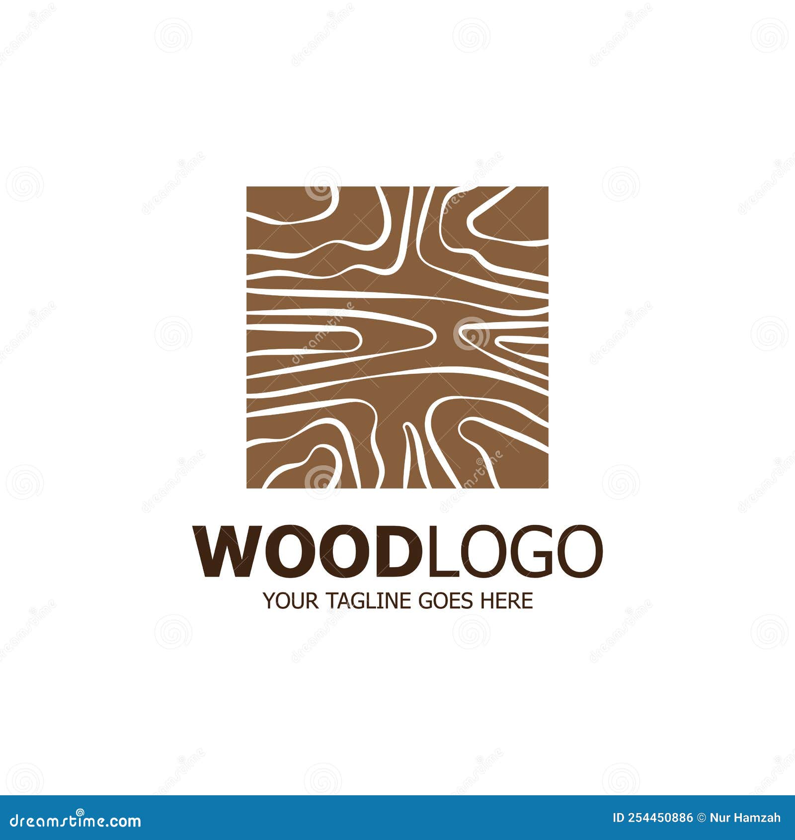 Wood Logo Based Design Vector Template Stock Vector - Illustration of ...