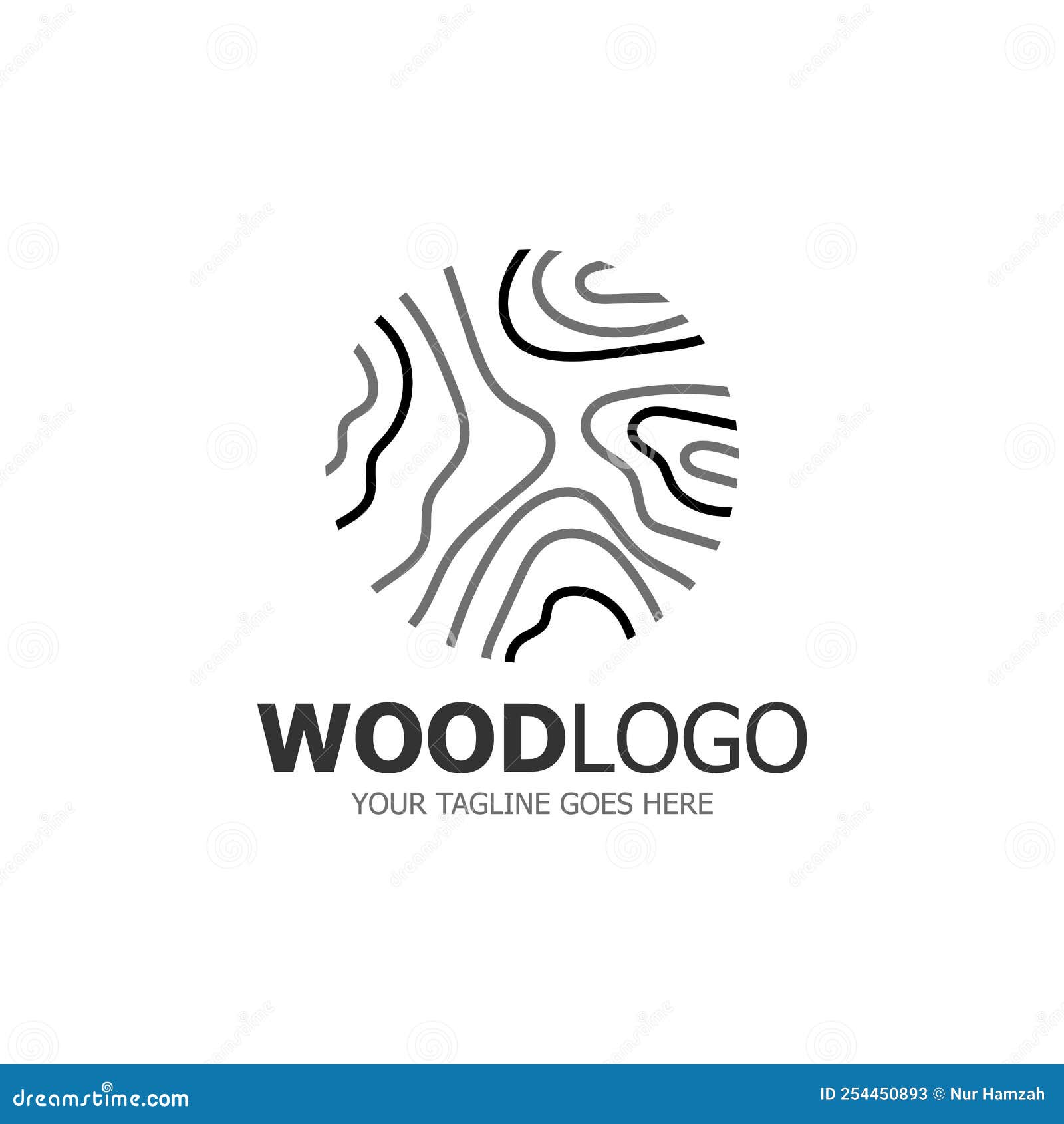 Wood Logo Based Design Vector Template Stock Vector - Illustration of ...