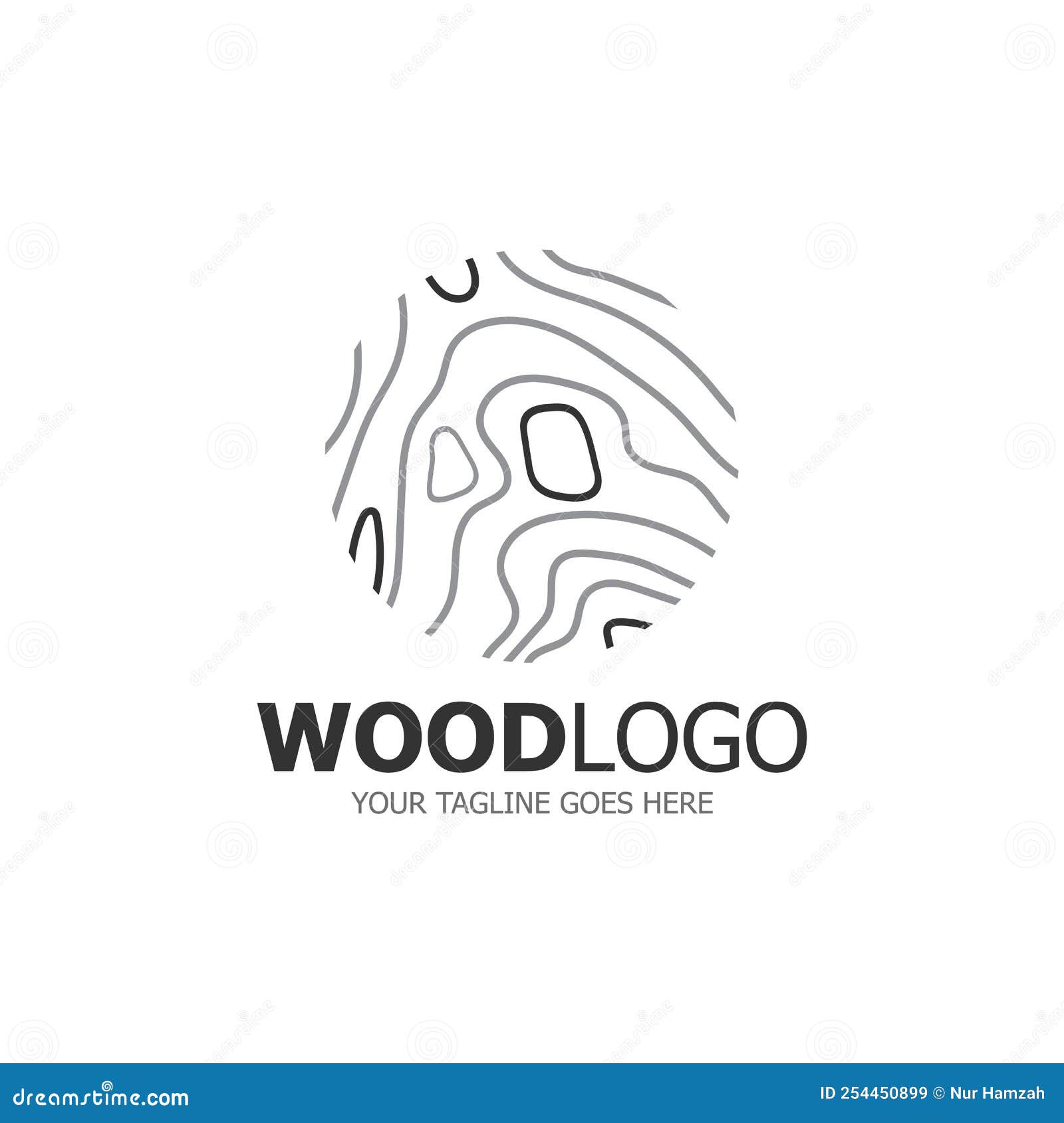Wood Logo Based Design Vector Template Stock Vector - Illustration of ...