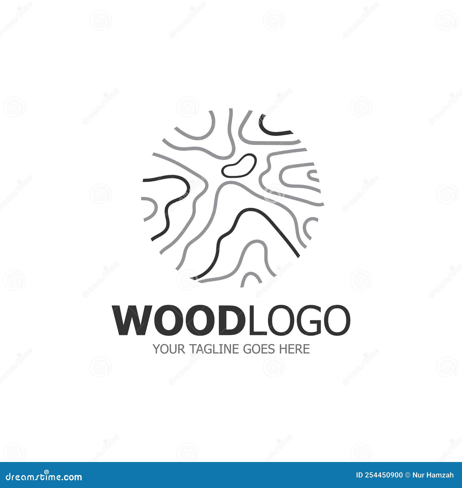 Wood Logo Based Design Vector Template Stock Vector - Illustration of ...