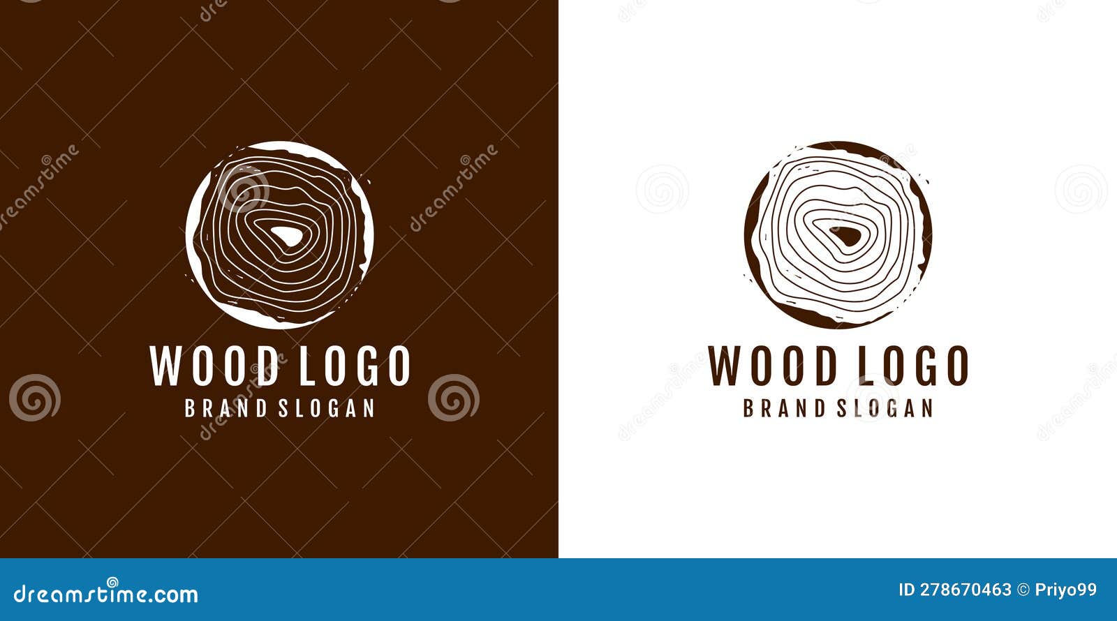 Wood Logo Design with Creative Element Concept Premium Vector Stock ...