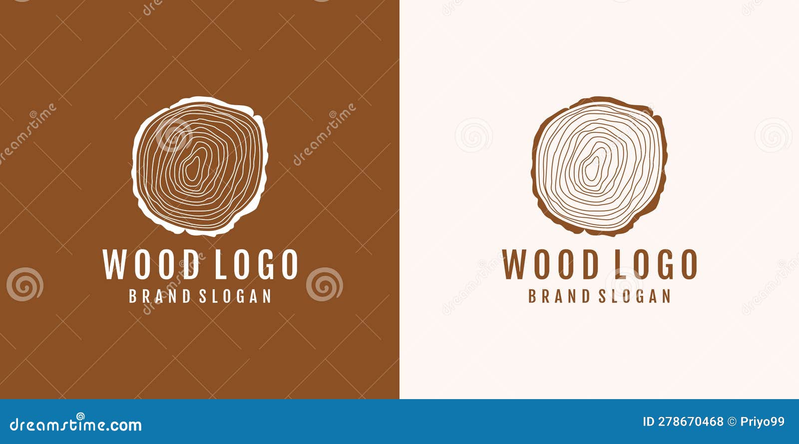 Wood Logo Design with Creative Element Concept Premium Vector Stock ...