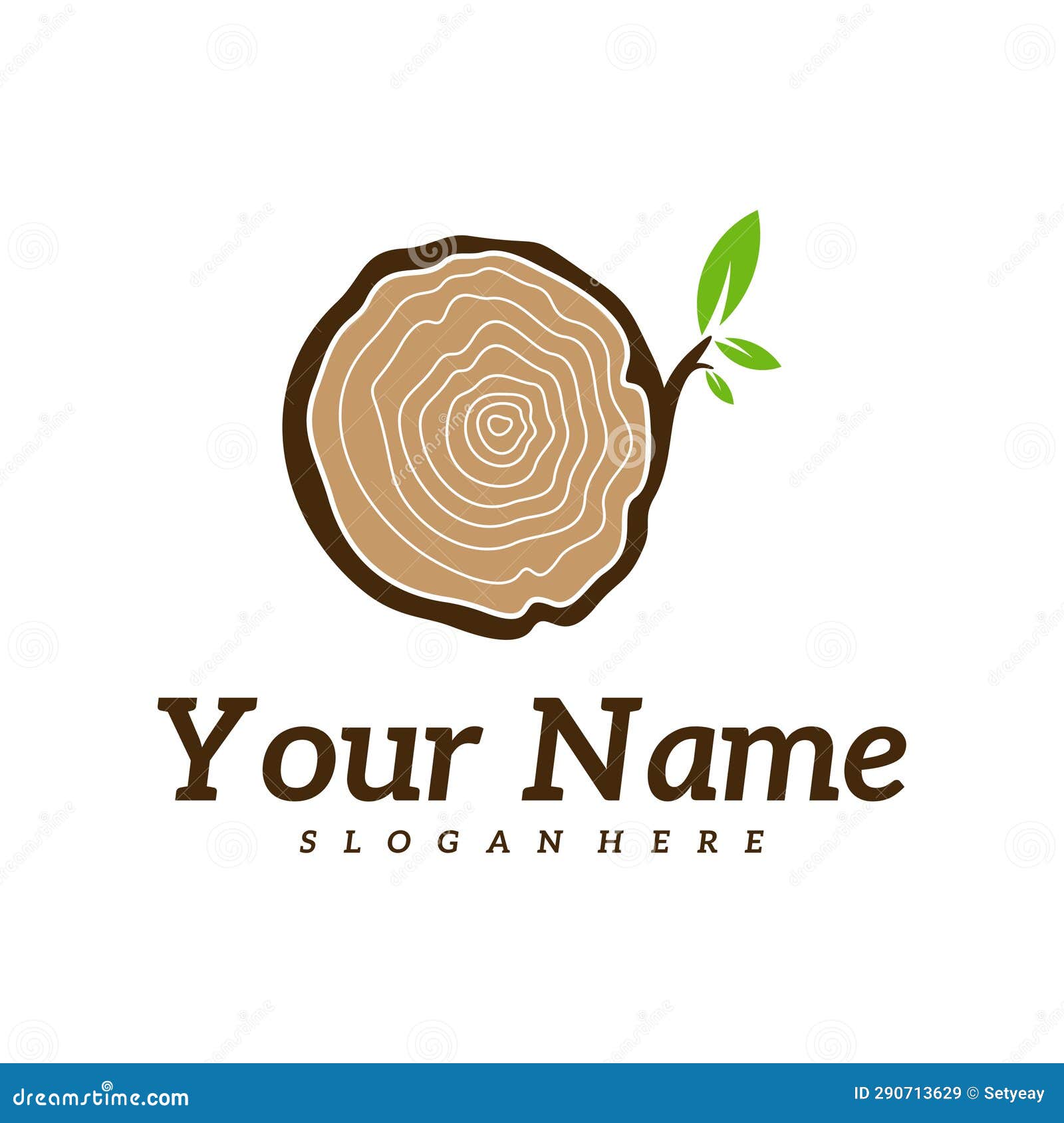 Wood Logo Design Template. Creative Wood Logo Vector Illustration Stock ...