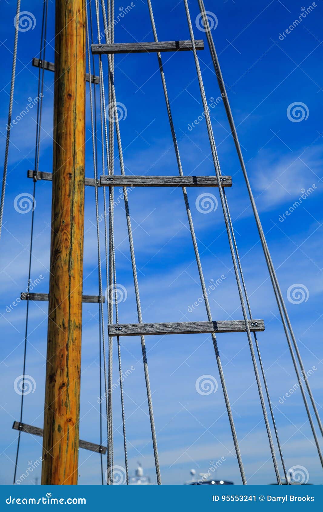 Wood Mast and Rigging stock image. Image of rigging, wooden - 95553241