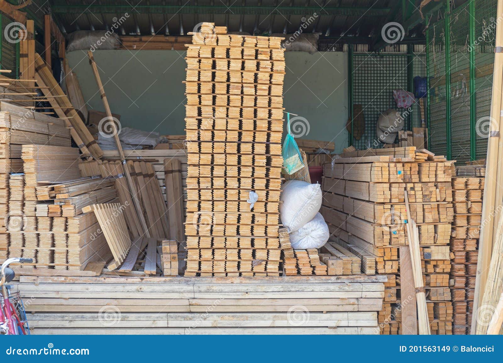 Wood Material Storage stock image. Image of equipment - 201563149