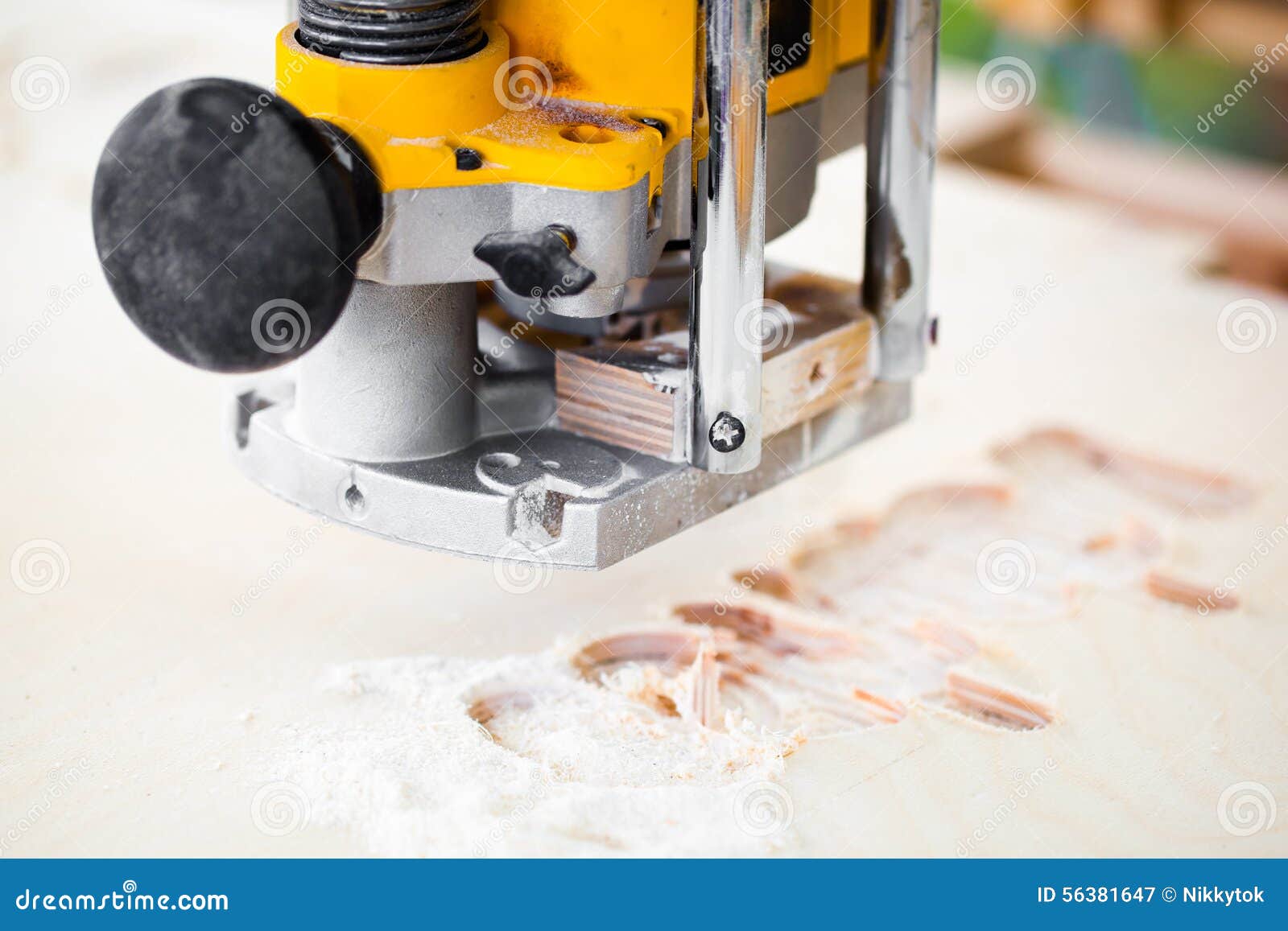 Wood milling machine stock image. Image of vertical, technology - 56381647