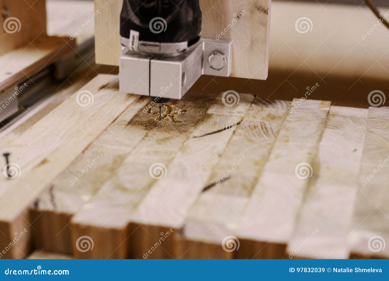 Wood milling mashine stock image. Image of woodwork, wood - 97832039