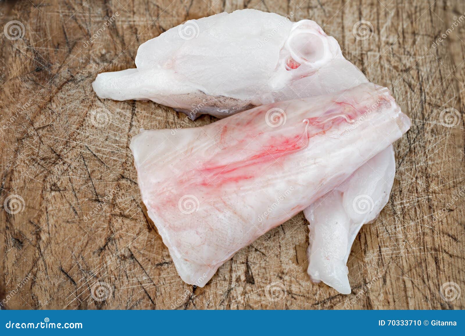 Wood with a monkfish stock photo. Image of delicious - 70333710