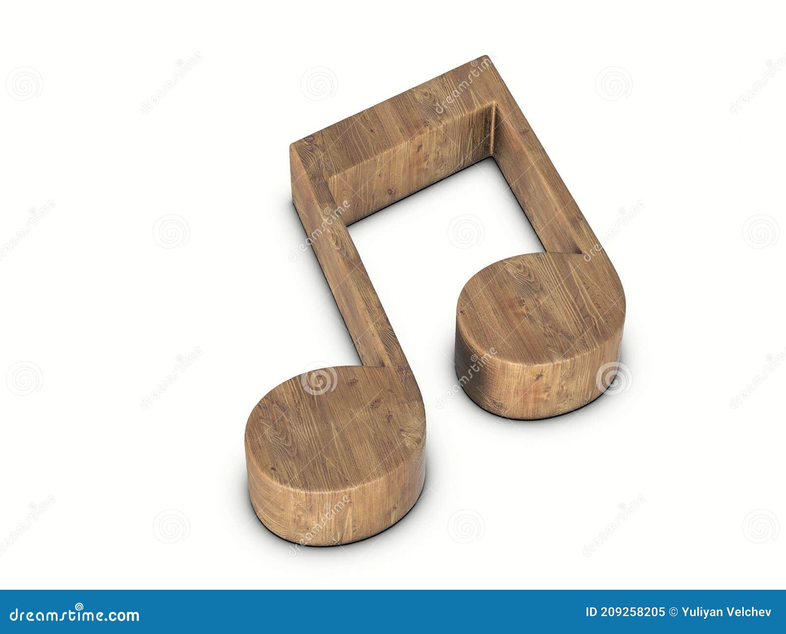 Wood music note symbol stock illustration. Illustration of denature ...