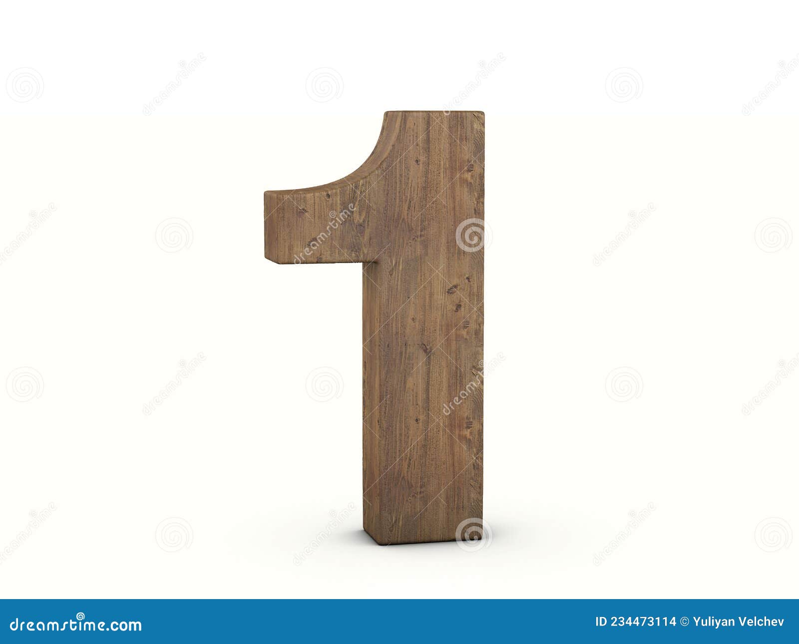 Wood number one stock illustration. Illustration of rough - 234473114