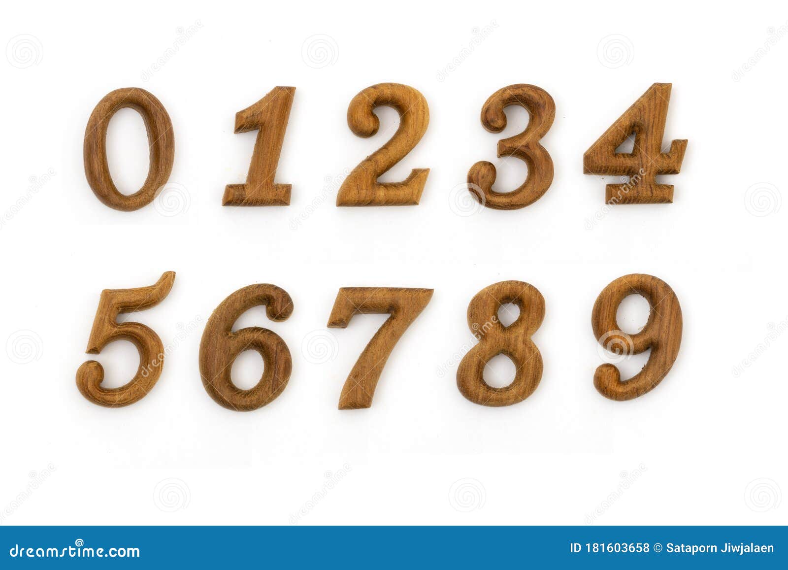 Wood number Zero on white stock photo. Image of step - 181603658