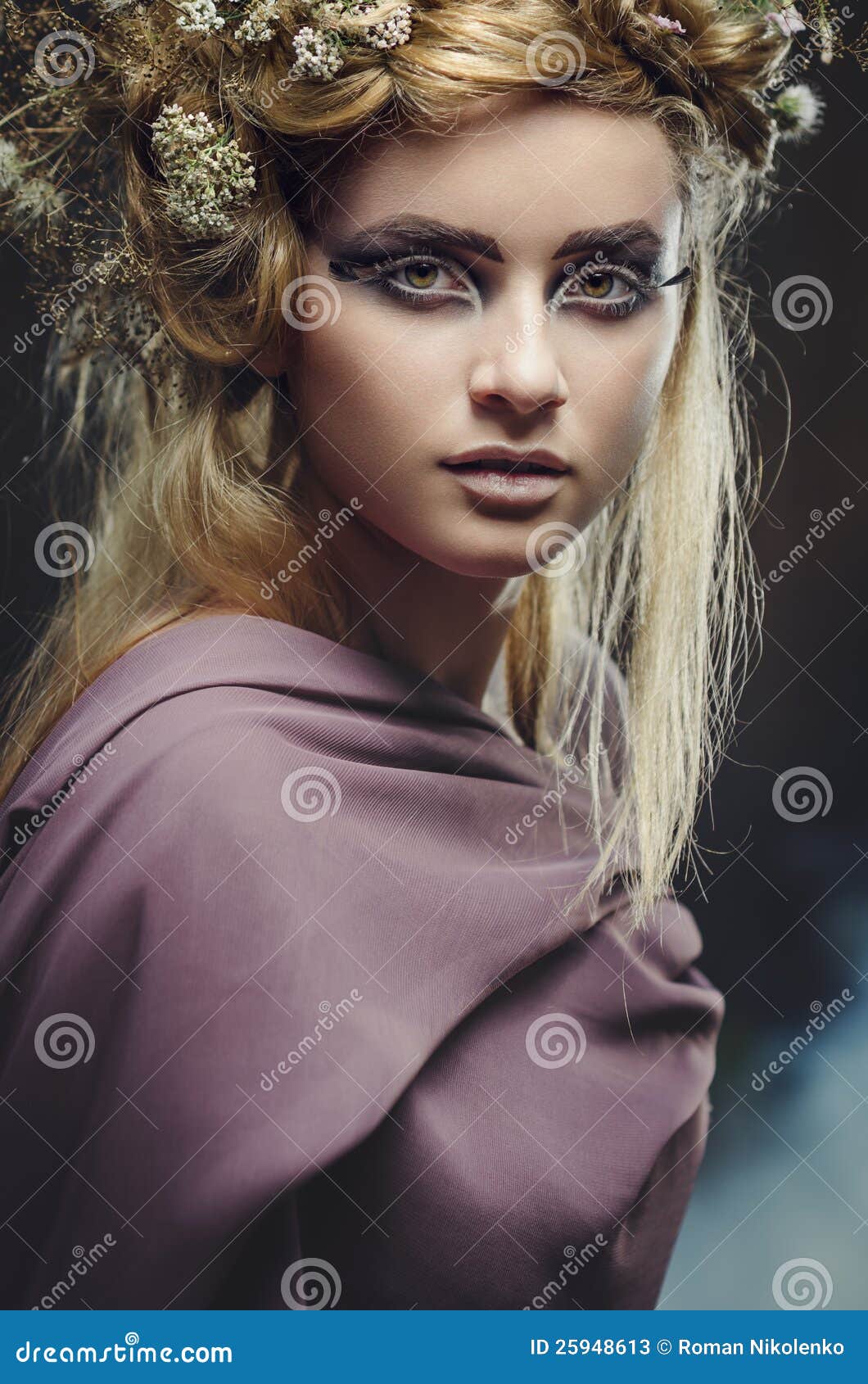 Wood nymph stock image. Image of flowers, hairstyle, fairy - 25948613