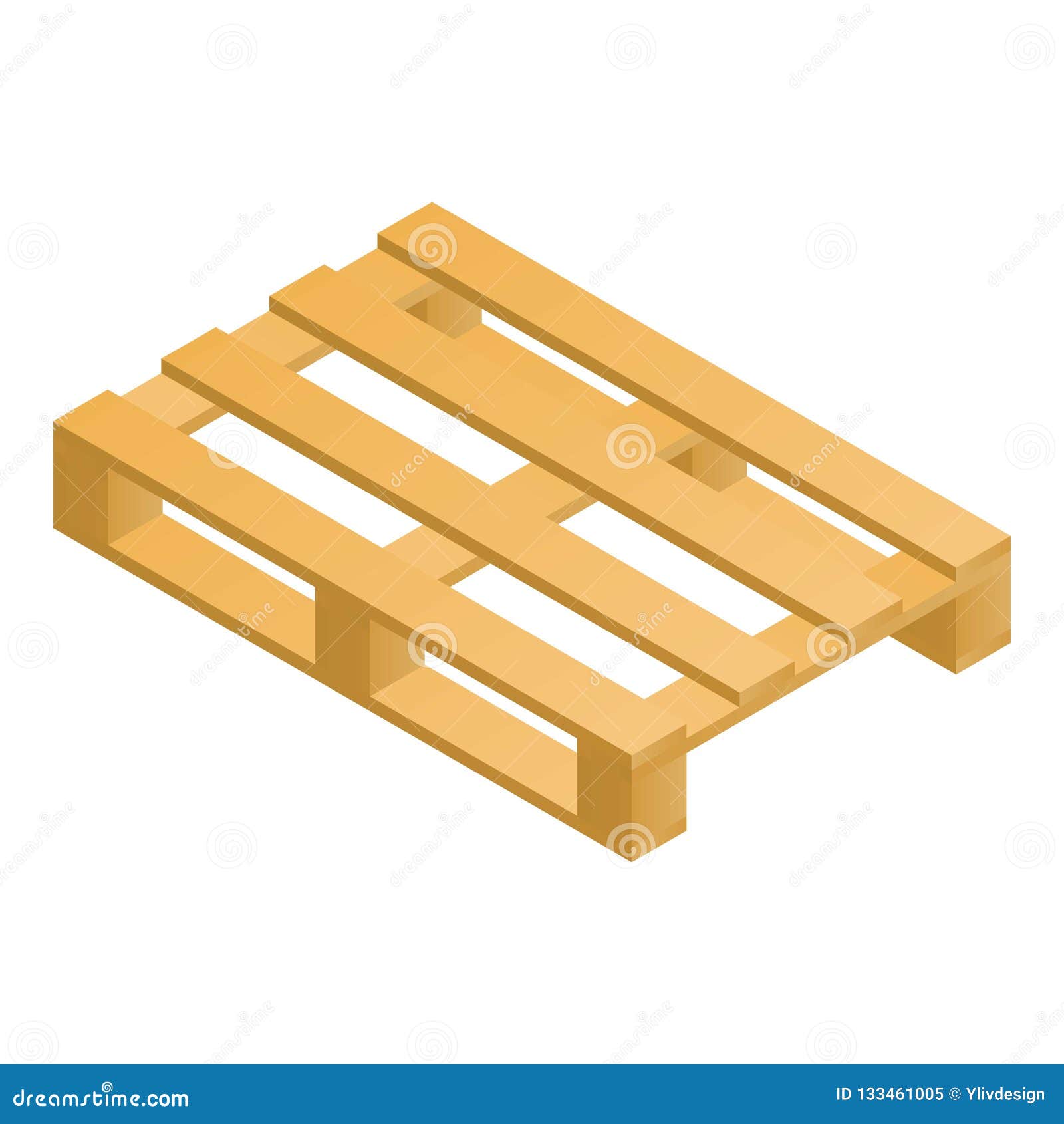 Wood Palette Icon, Isometric Style Stock Vector - Illustration of ...