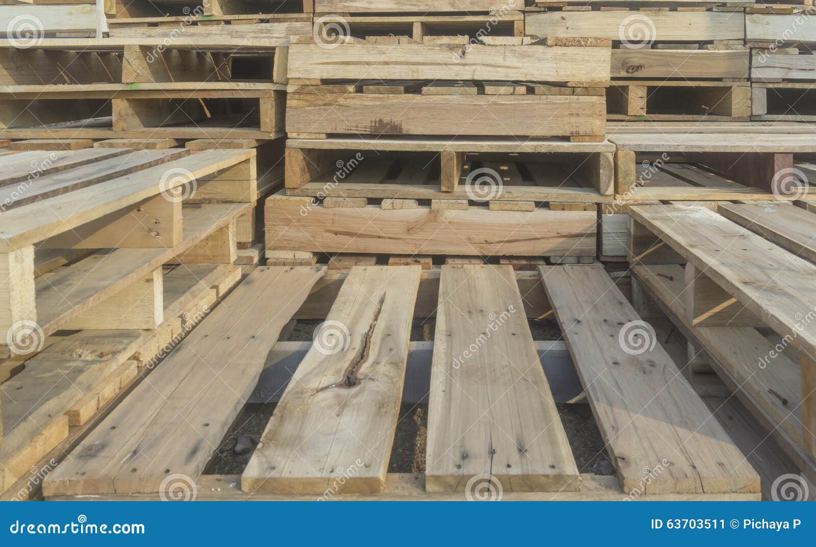 Wood pallet stock image. Image of delivery, stacks, plank - 63703511