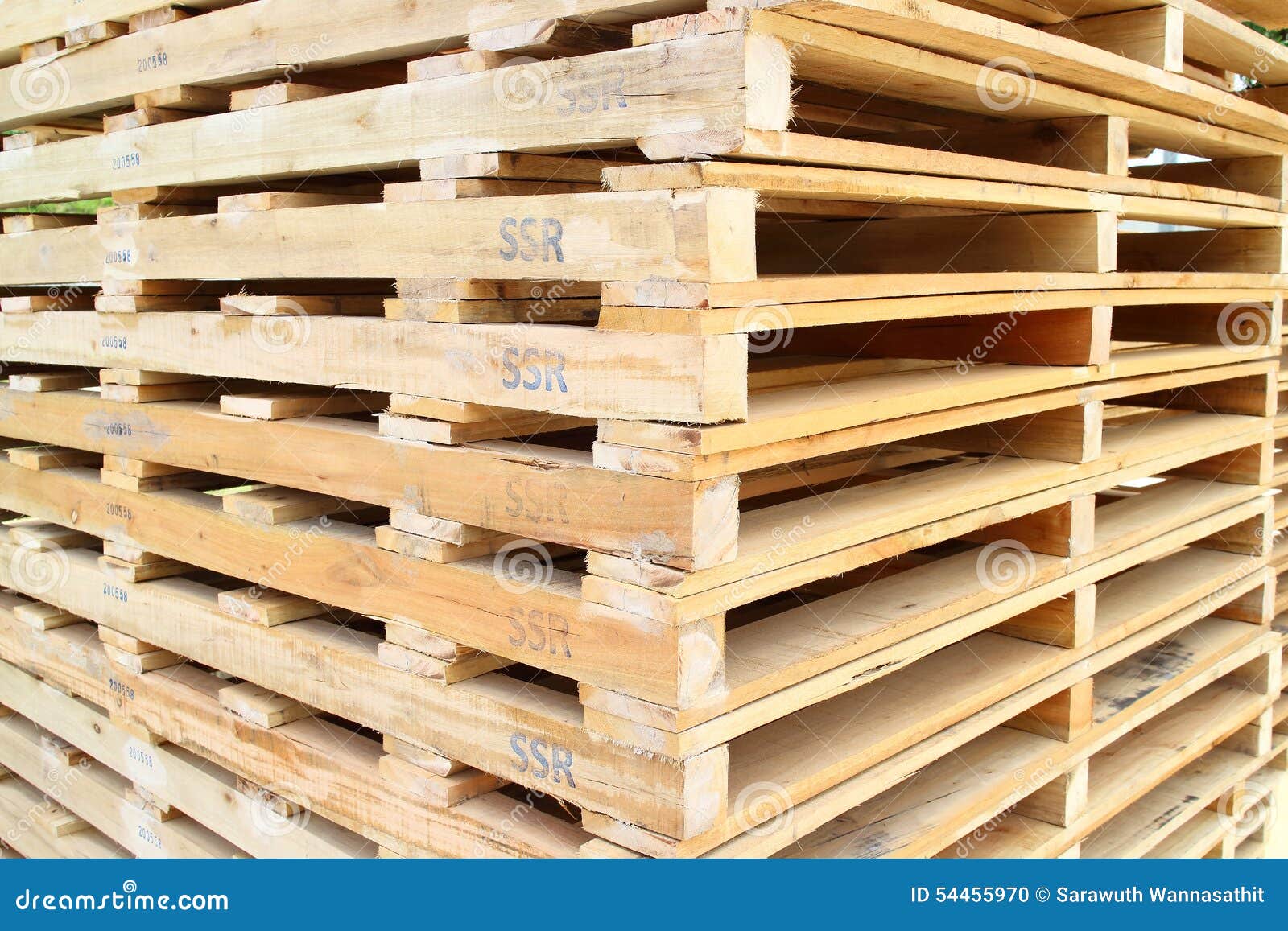 Wood pallet stock photo. Image of factory, stack, package - 54455970