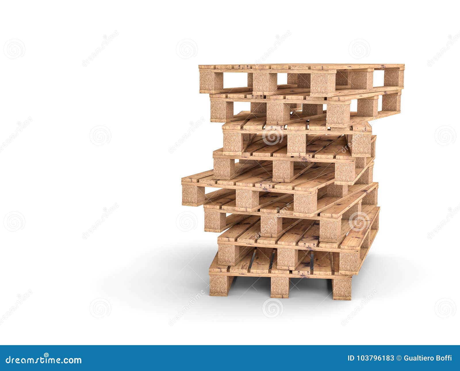 Wood Pallet With Cardboard Box Cartoon Vector | CartoonDealer.com #5716801