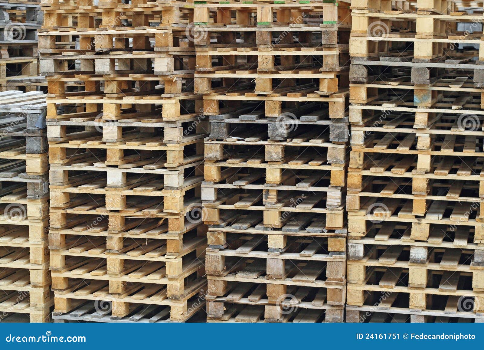 Wood Pallets for and the Storage of the Goods Stock Image - Image of ...