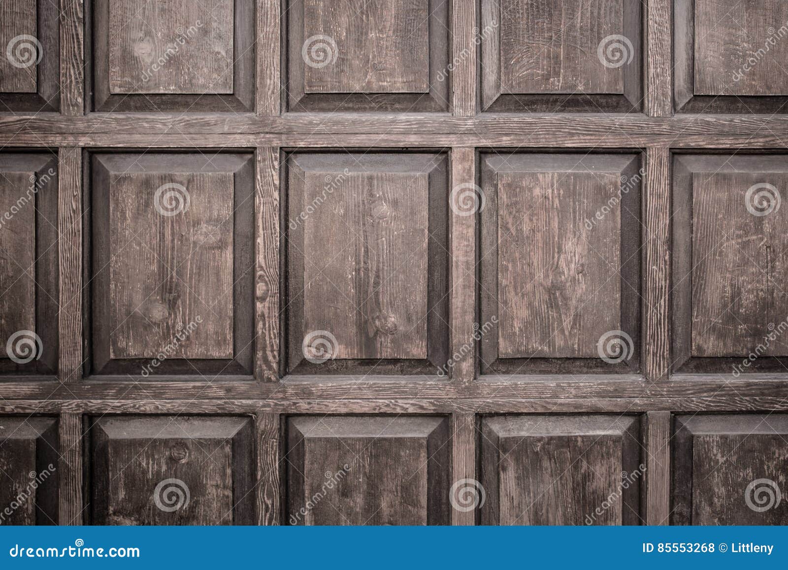 Inset Wood Door In An Adobe Wall With Red Brick Walkway Stock Photo ...