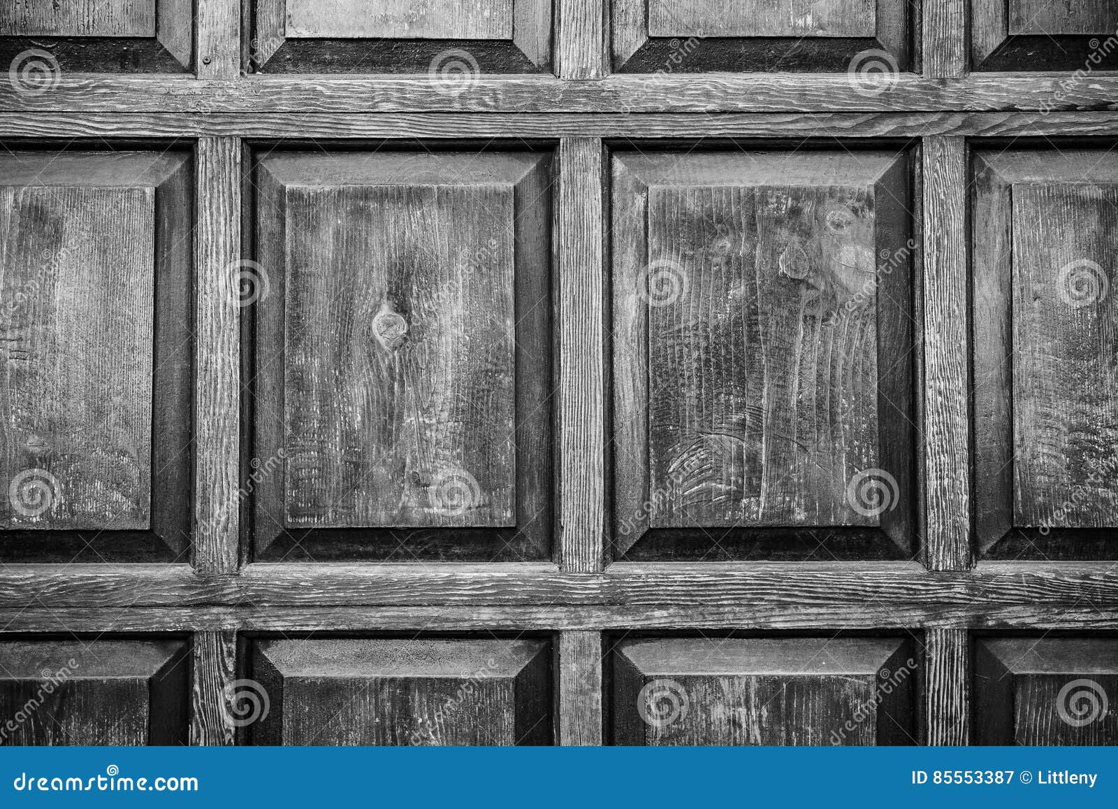 Inset Wood Door In An Adobe Wall With Red Brick Walkway Stock Photo ...