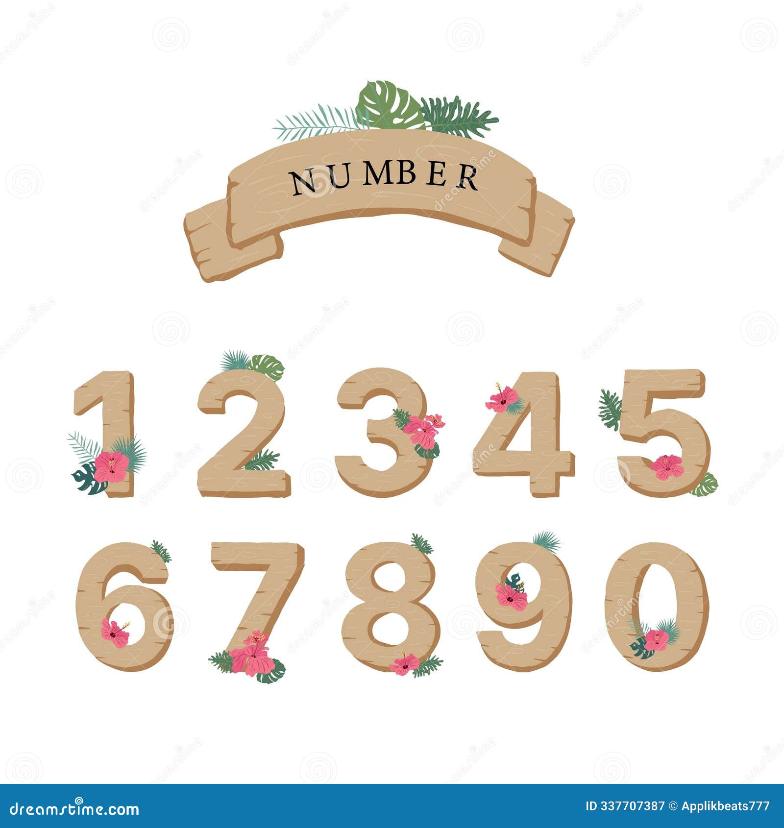 Wood Pattern Alphabet Letter.number Graphic Font Stock Vector ...