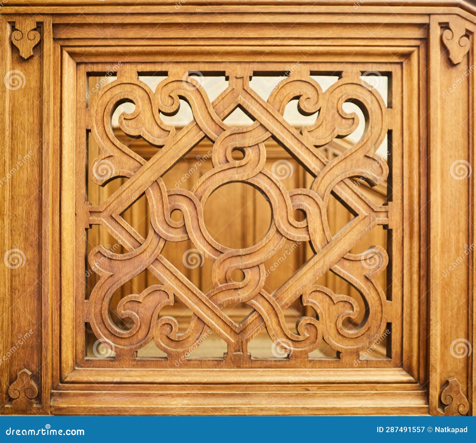 Wood Pattern Decorative Bas-relief on the Surface Stock Image - Image ...