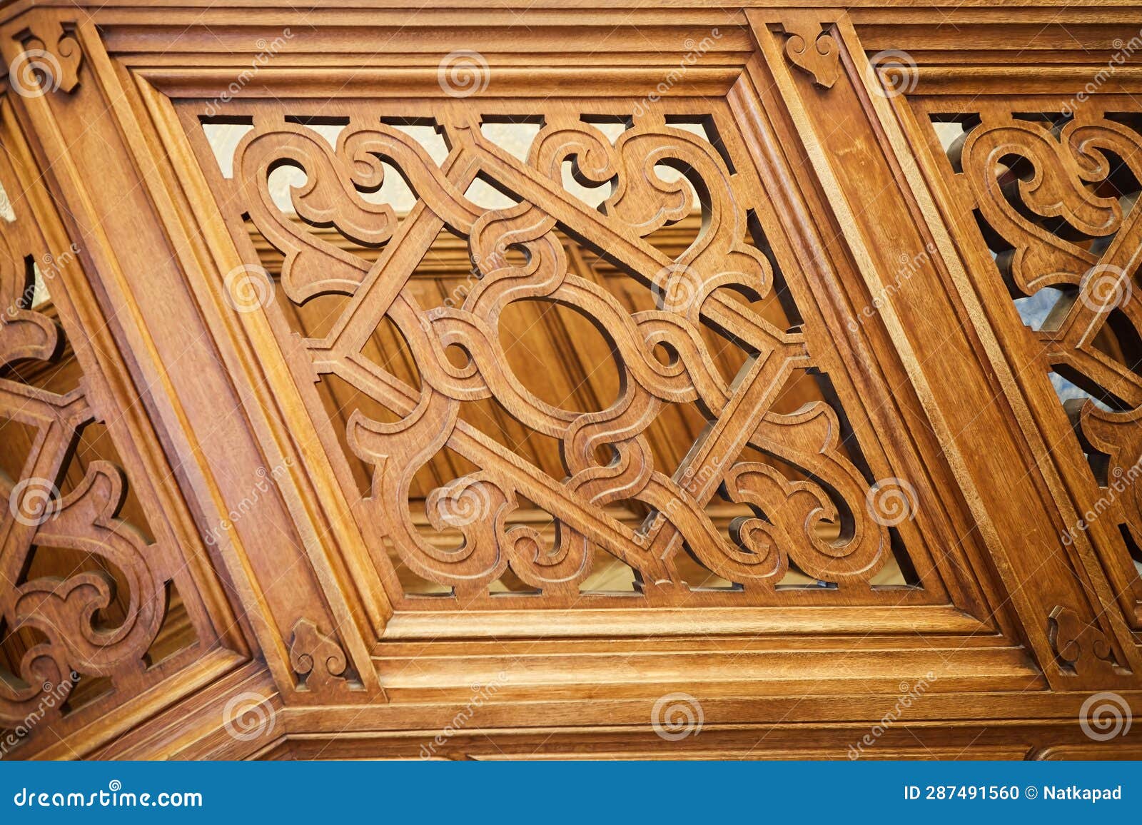 Wood Pattern Decorative Bas-relief on the Surface Stock Photo - Image ...