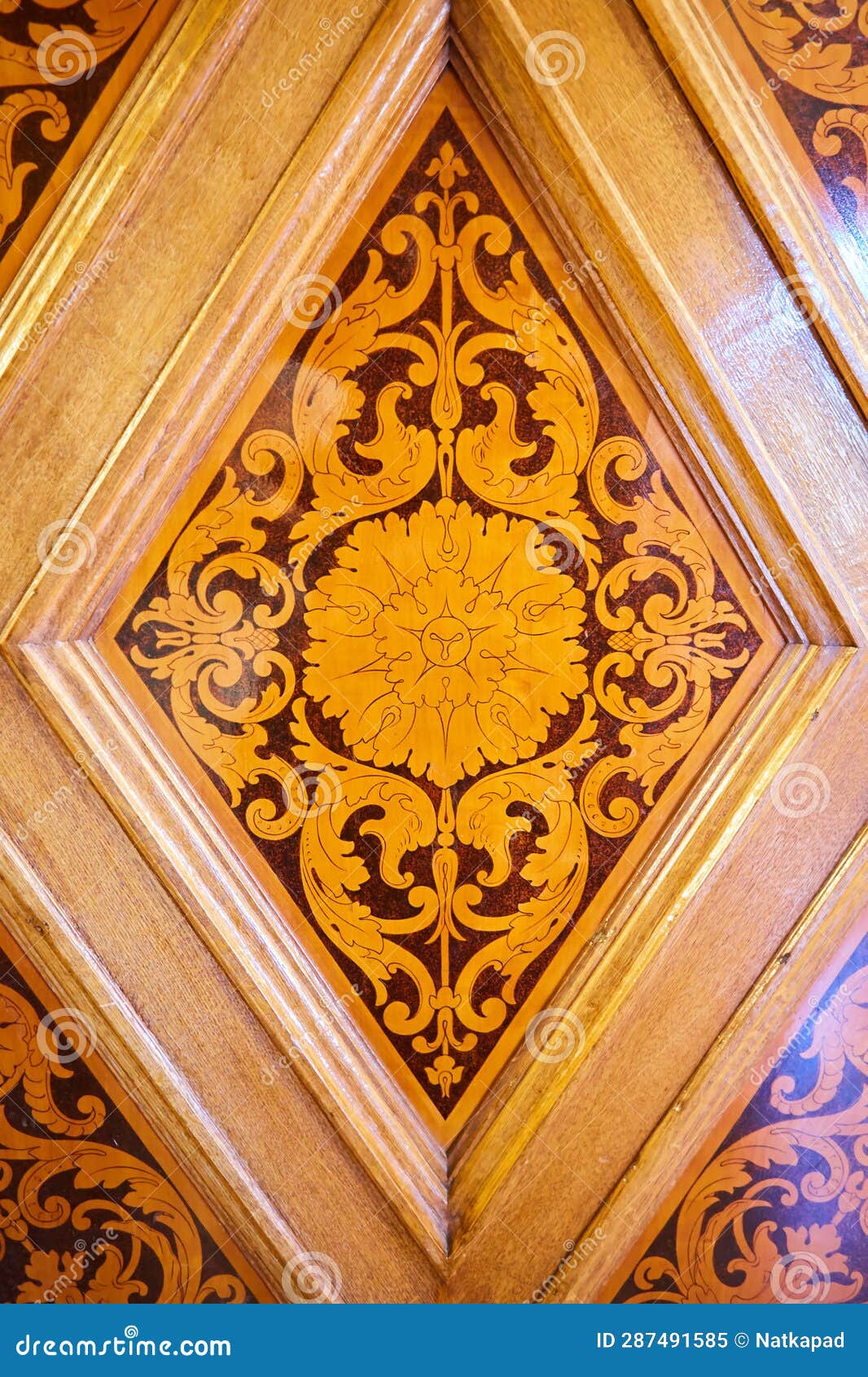 Wood Pattern Decorative Bas-relief on the Surface Stock Image - Image ...