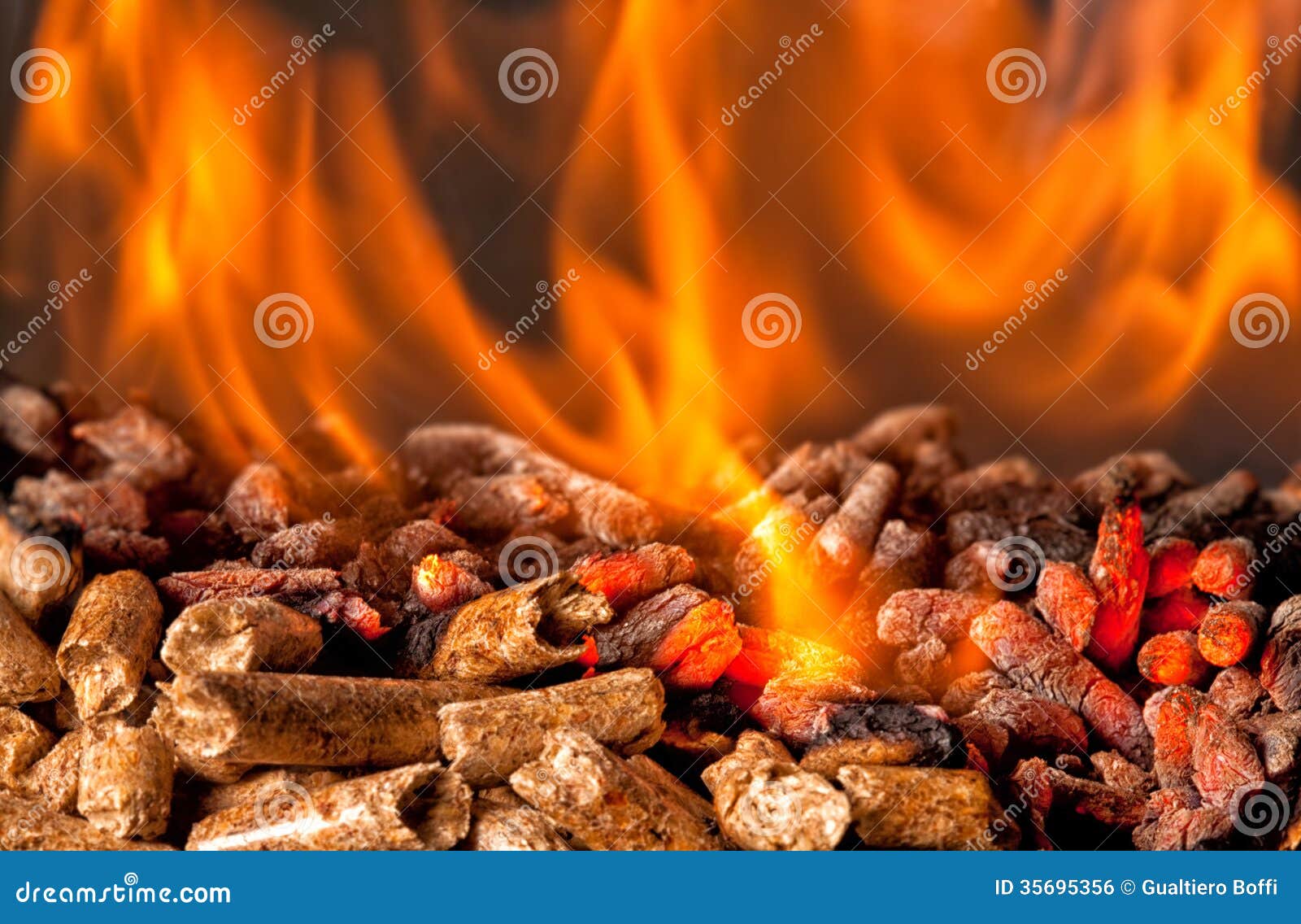 Wood pellet stock photo. Image of biomass, natural, burn - 35695356