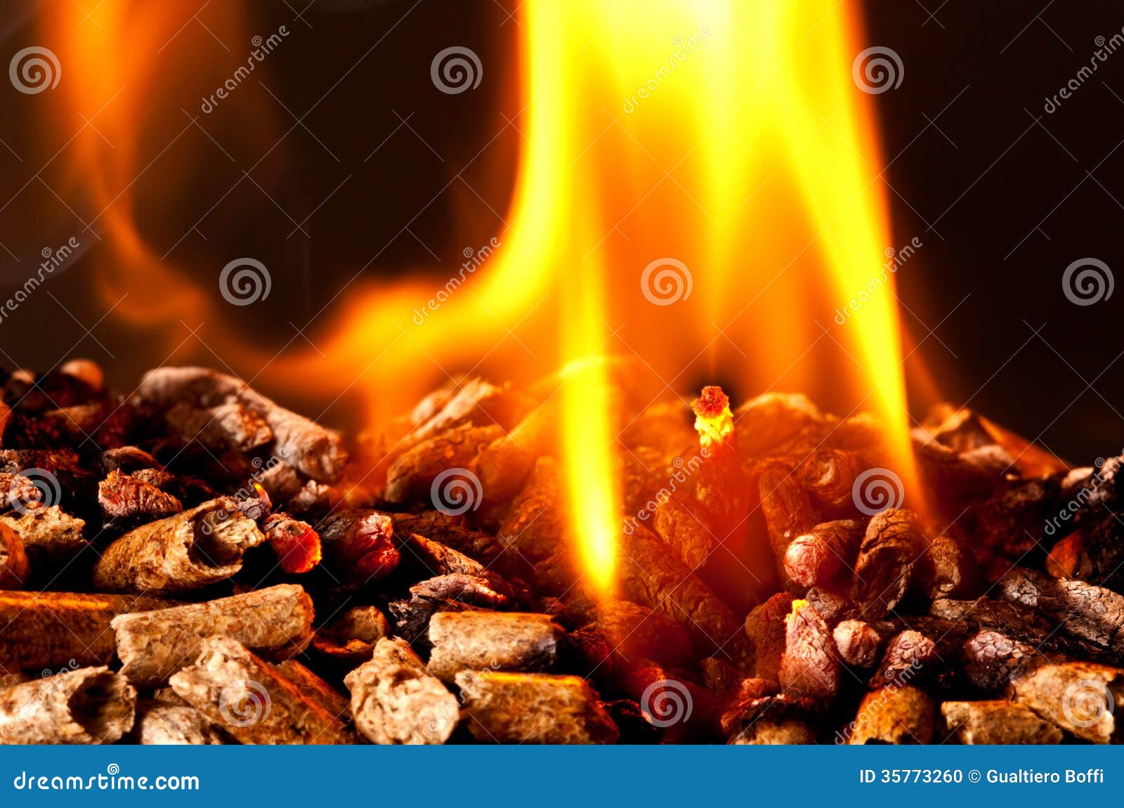 Wood pellet stock photo. Image of renewable, roll, power - 35773260