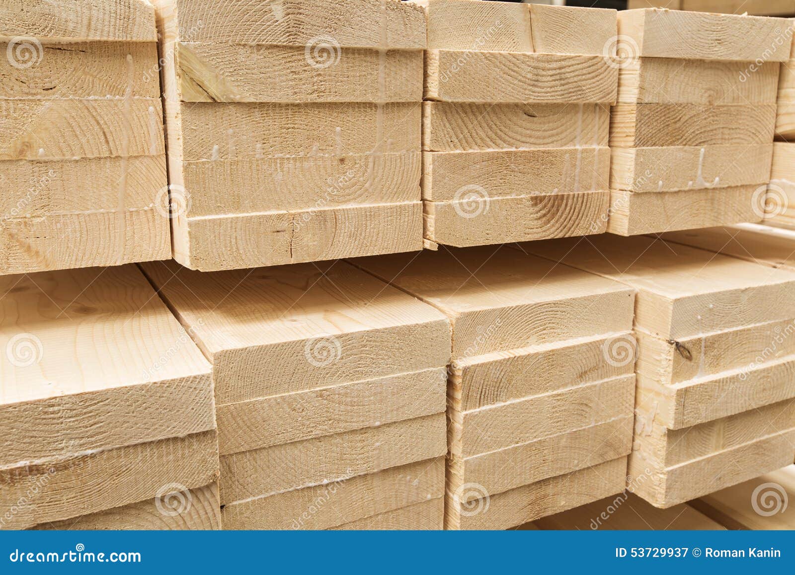 Wood Pine Timber for Construction Buildings Stock Image - Image of ...