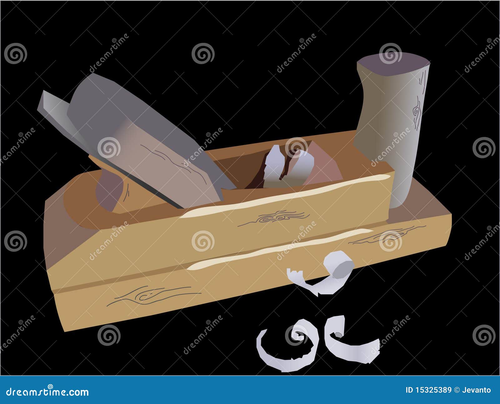 Wood plane tool stock vector. Illustration of wood, handy - 15325389