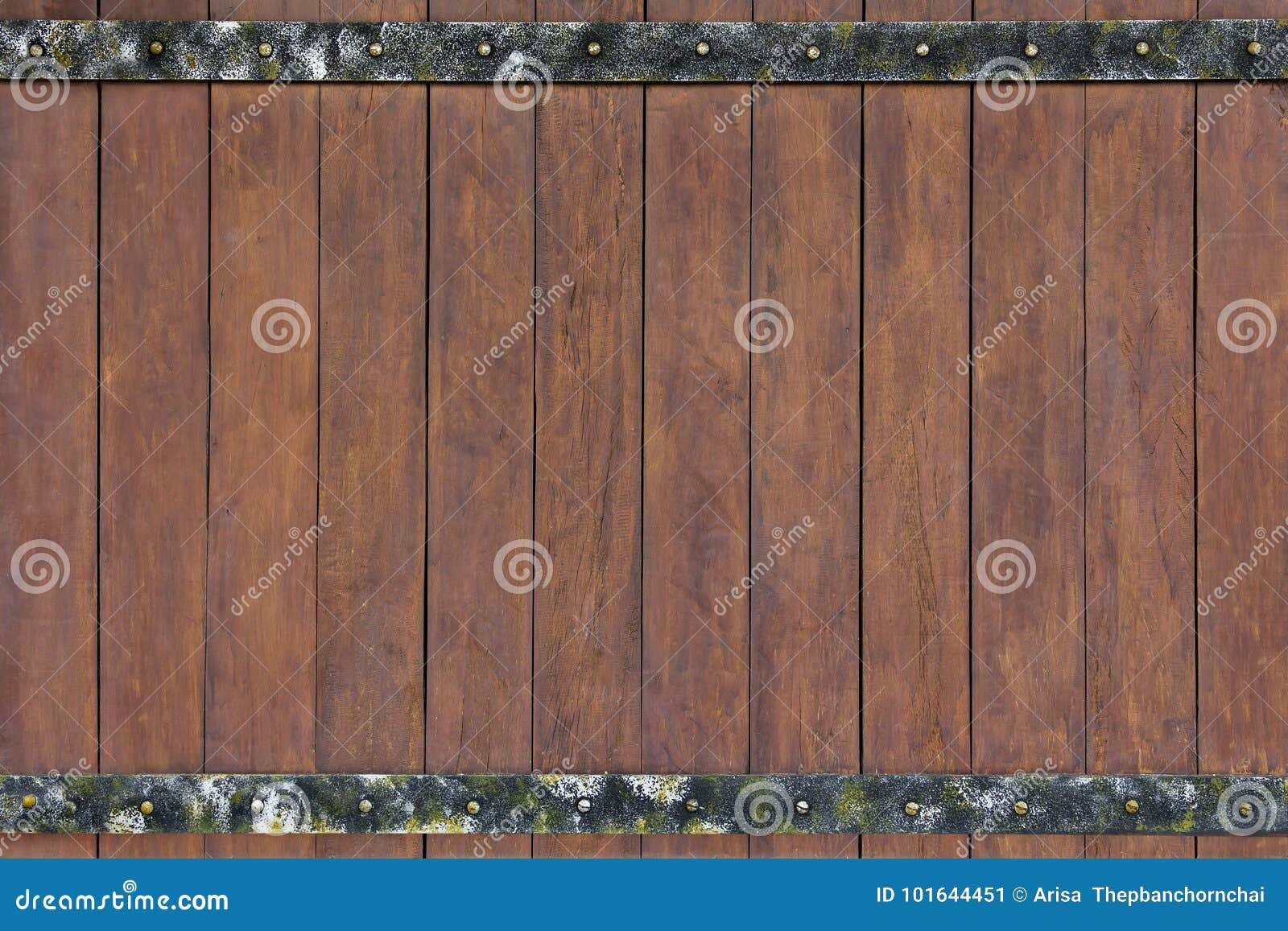 Wood Plank with Rusty Steel Metal for Texture or Background. Stock ...